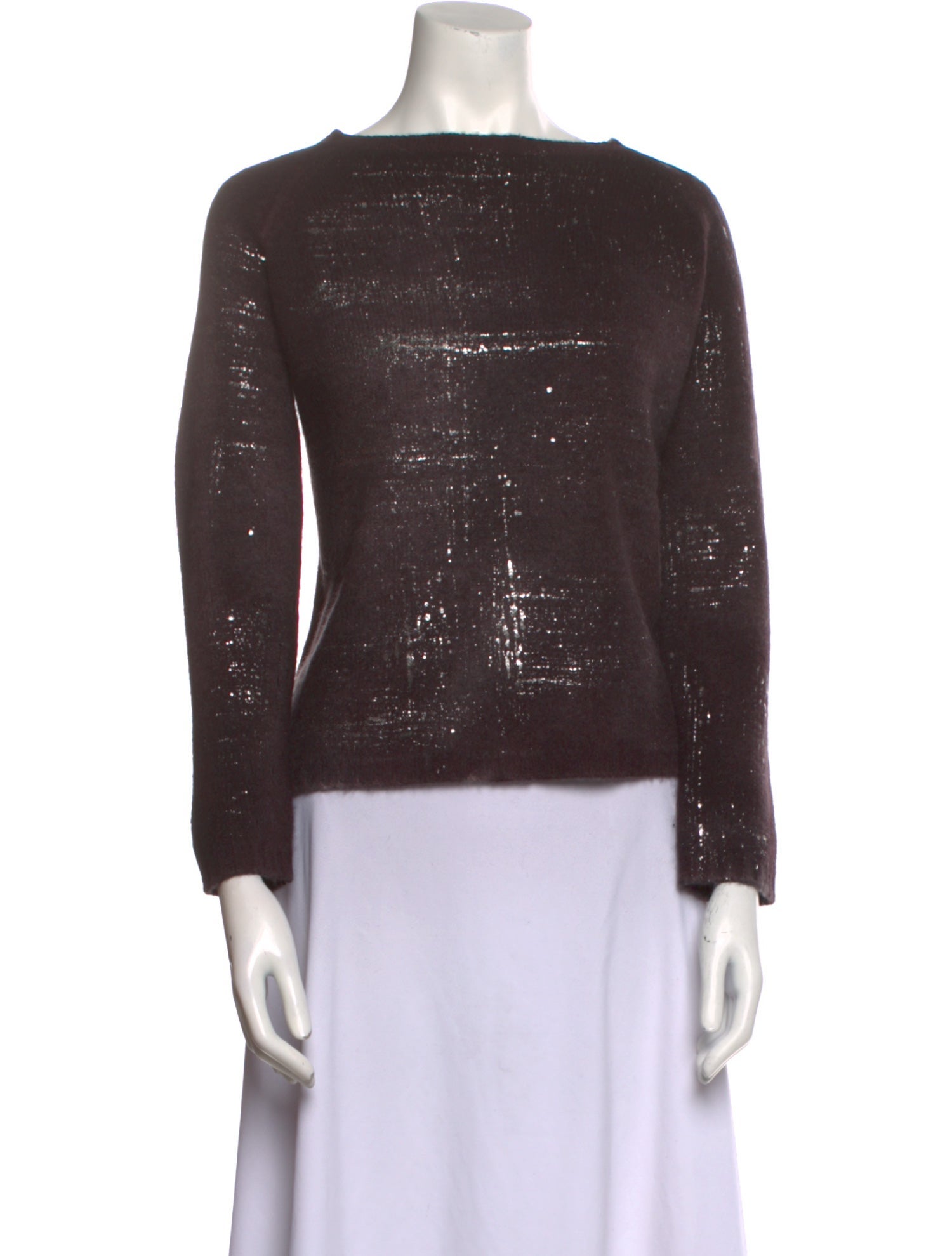 Avant Toi Cashmere Bateau Neckline Sweater w/ Tags - Brown Knitwear ...