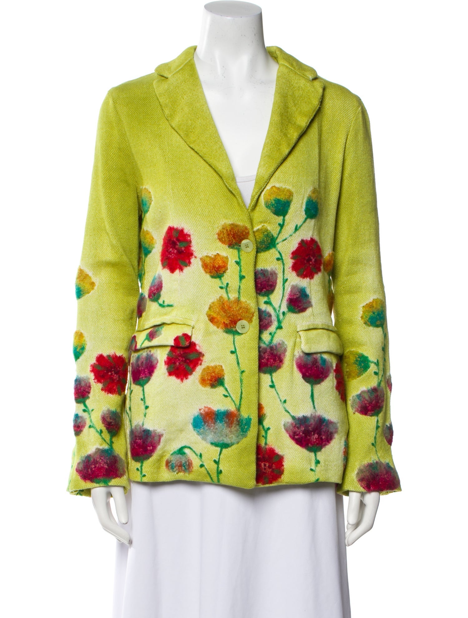 Avant Toi Linen Printed Blazer w/ Tags - Green Jackets, Clothing ...