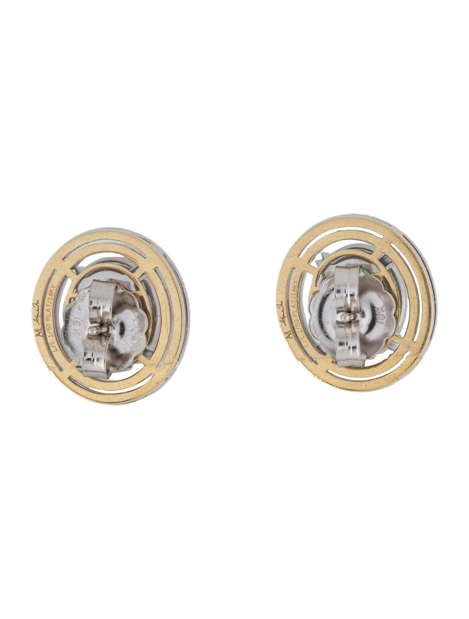 Alexandra Mor Platinum Opal & Diamond Stud Earrings - 18K Yellow Gold ...