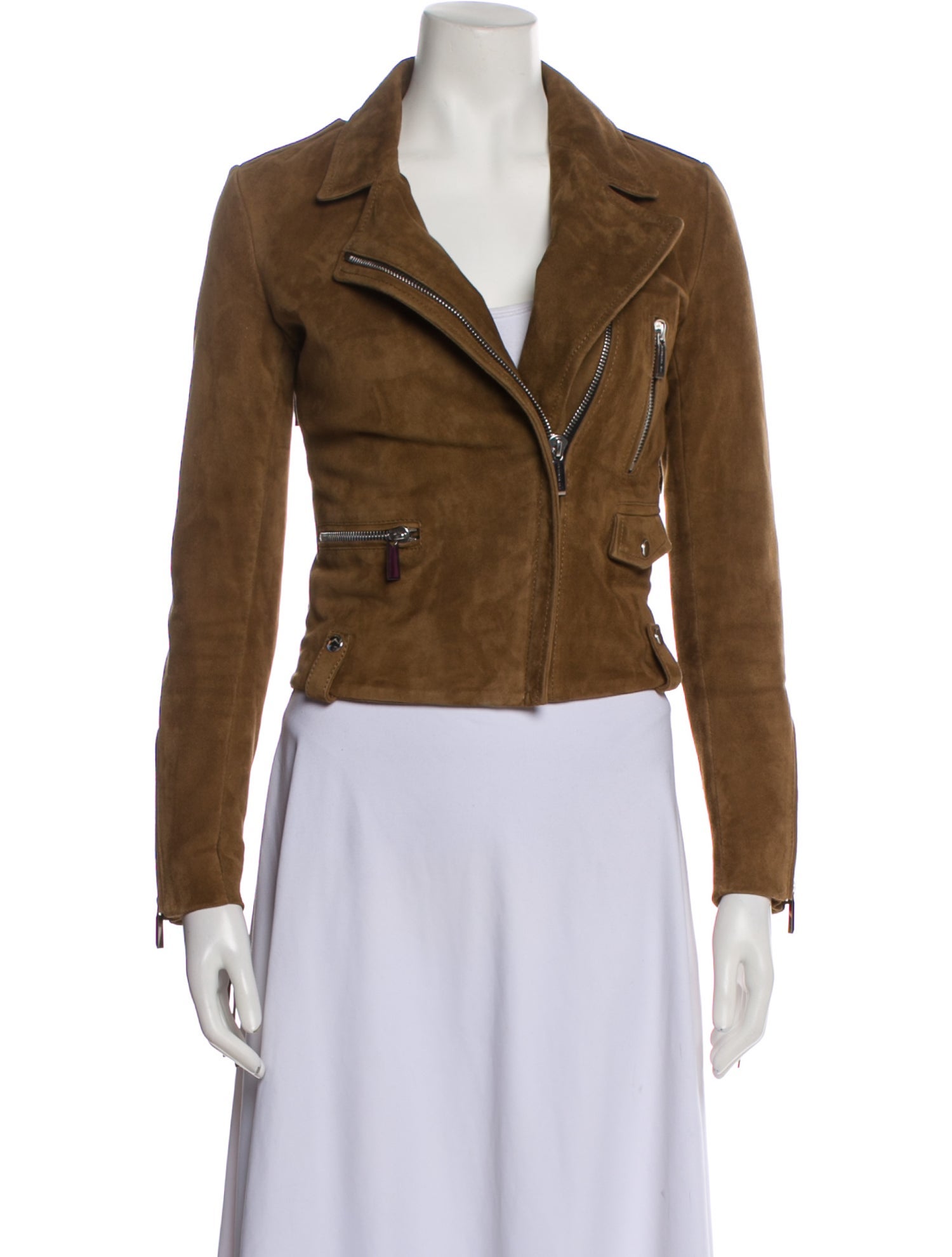 Barbara Bui Lambskin Biker Jacket - Brown Jackets, Clothing - BAB41818 ...