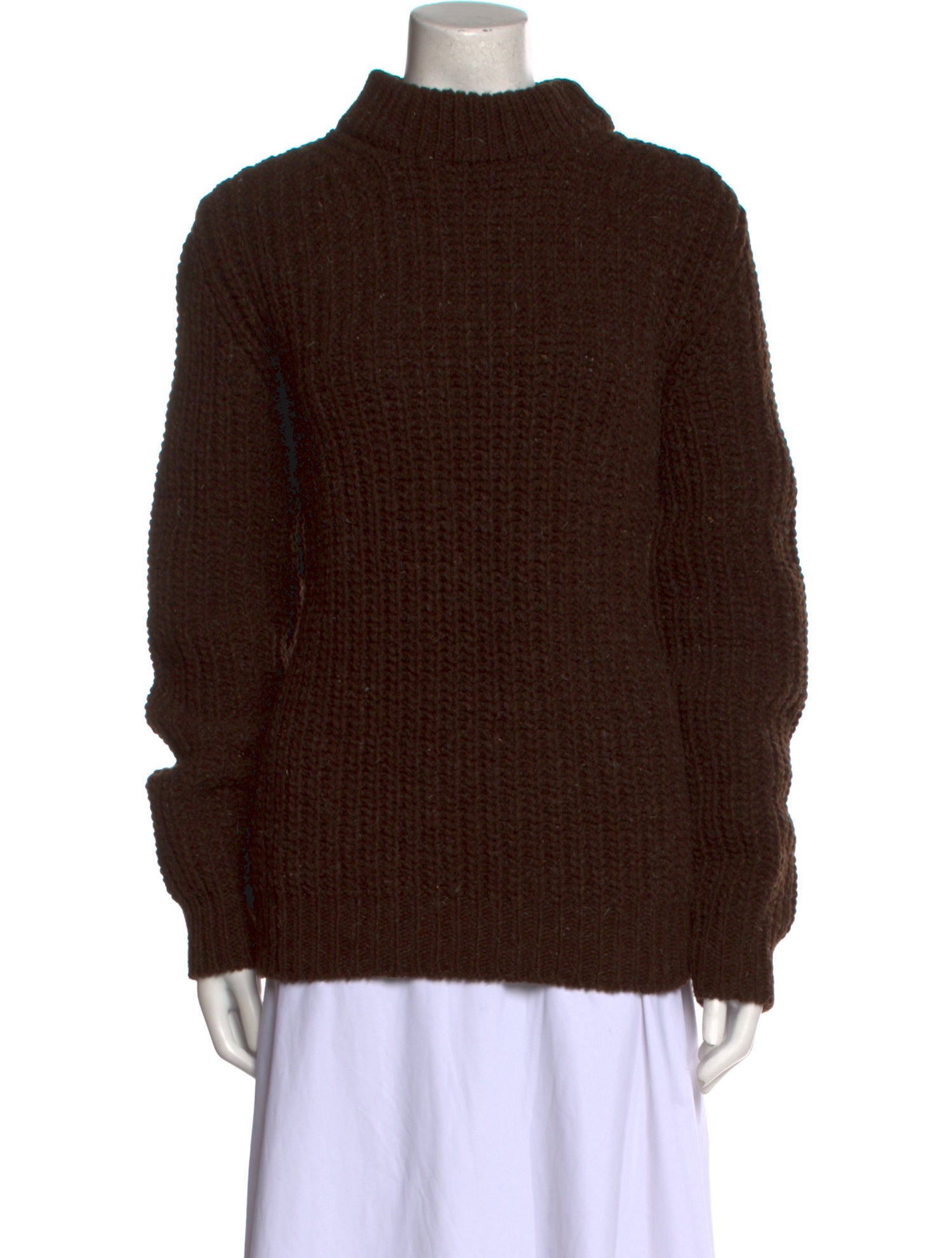 babaà Wool Turtleneck Sweater - Brown Knitwear, Clothing - BABAA21310 ...
