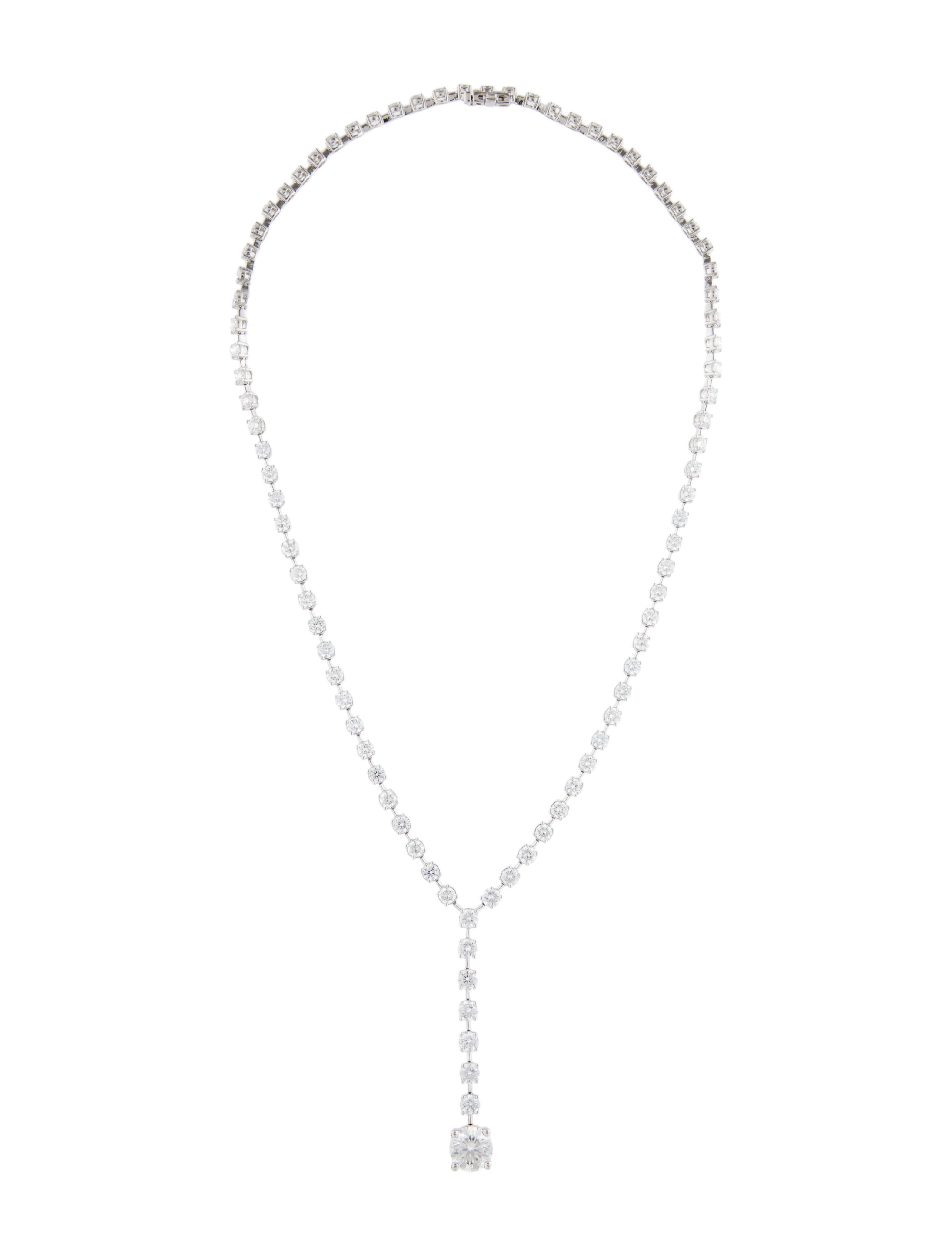 Necklace 14K Raw Diamond Lavalier Necklace - 14K Rose Gold Lavalier ...