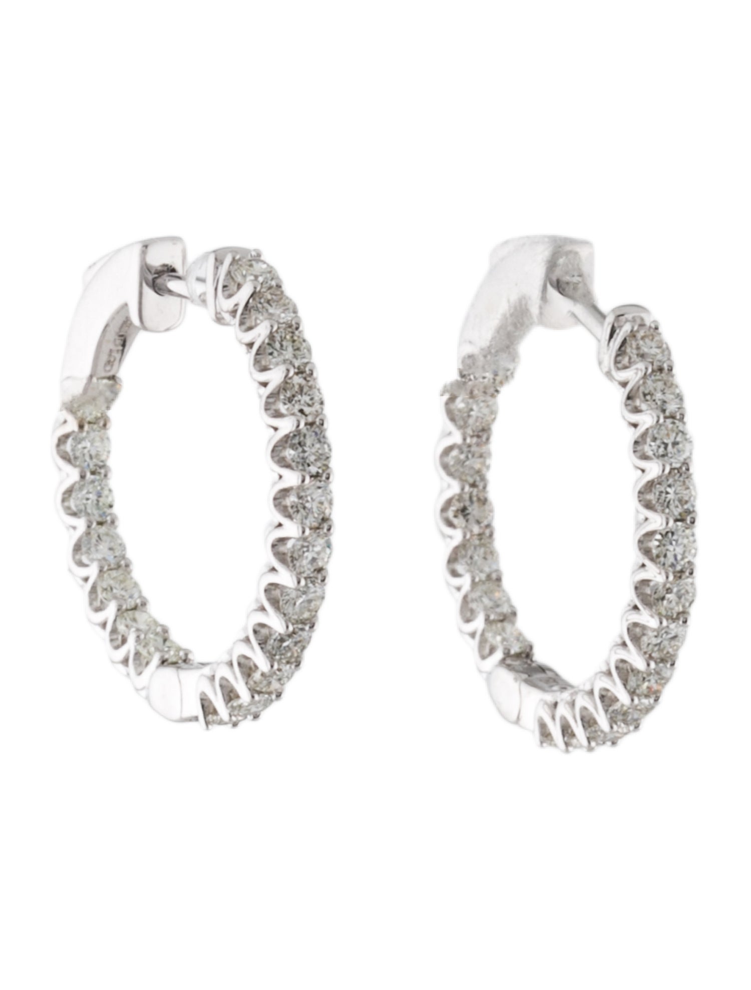 Badgley Mischka 14K Lab-Grown Diamond Inside-Out Hoop Earrings - Hoop ...