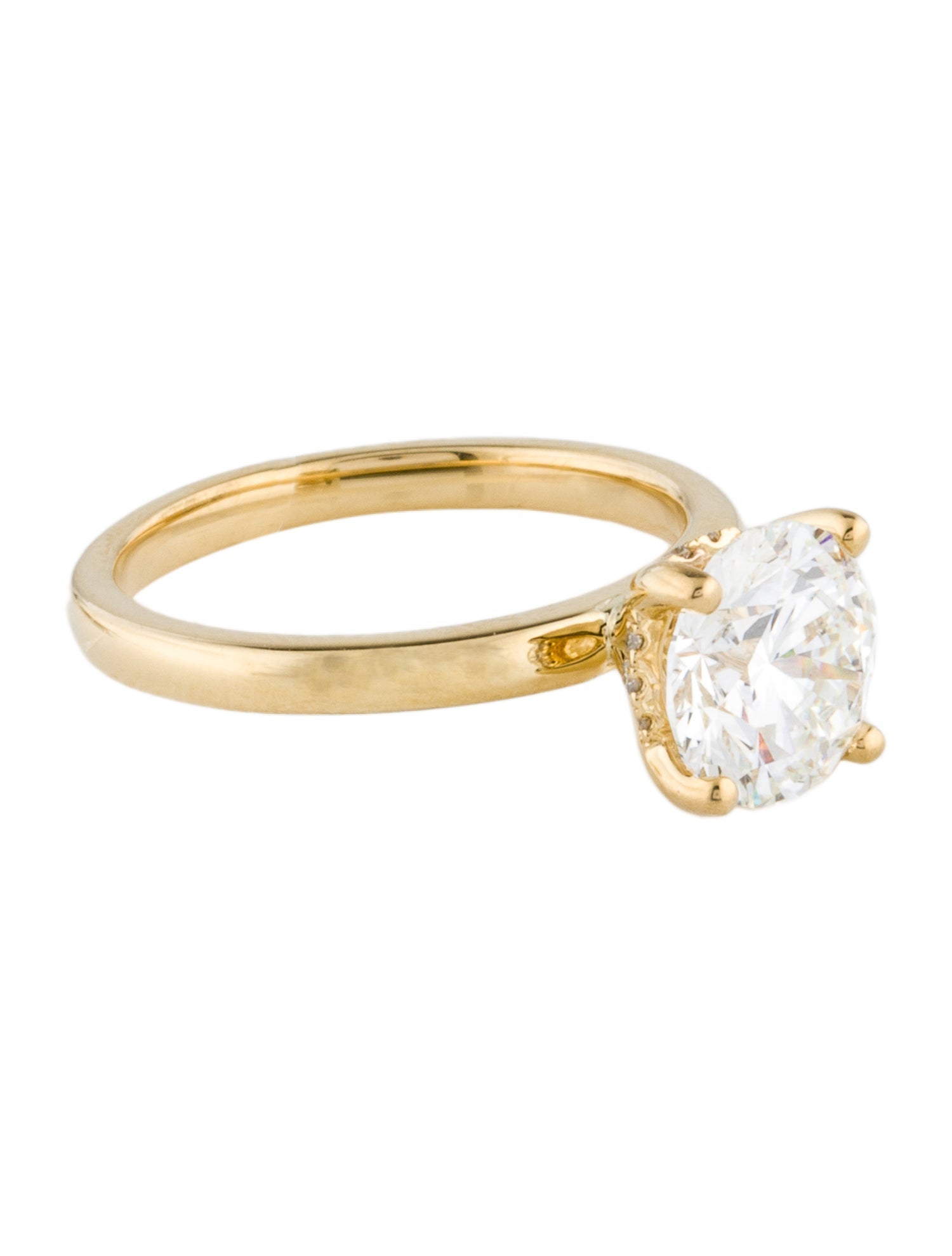 Ring 1.52ct Lab-Grown Diamond Engagement Ring - 14K Rose Gold Engagement Ring, Rings ...