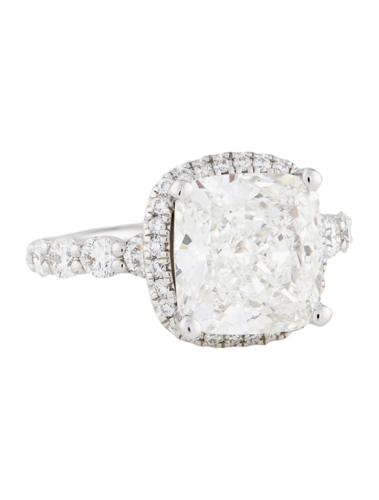 Badgley Mischka 4.13ct Lab-Grown Diamond Engagement Ring - 18K White Gold Engagement Ring, Rings ...