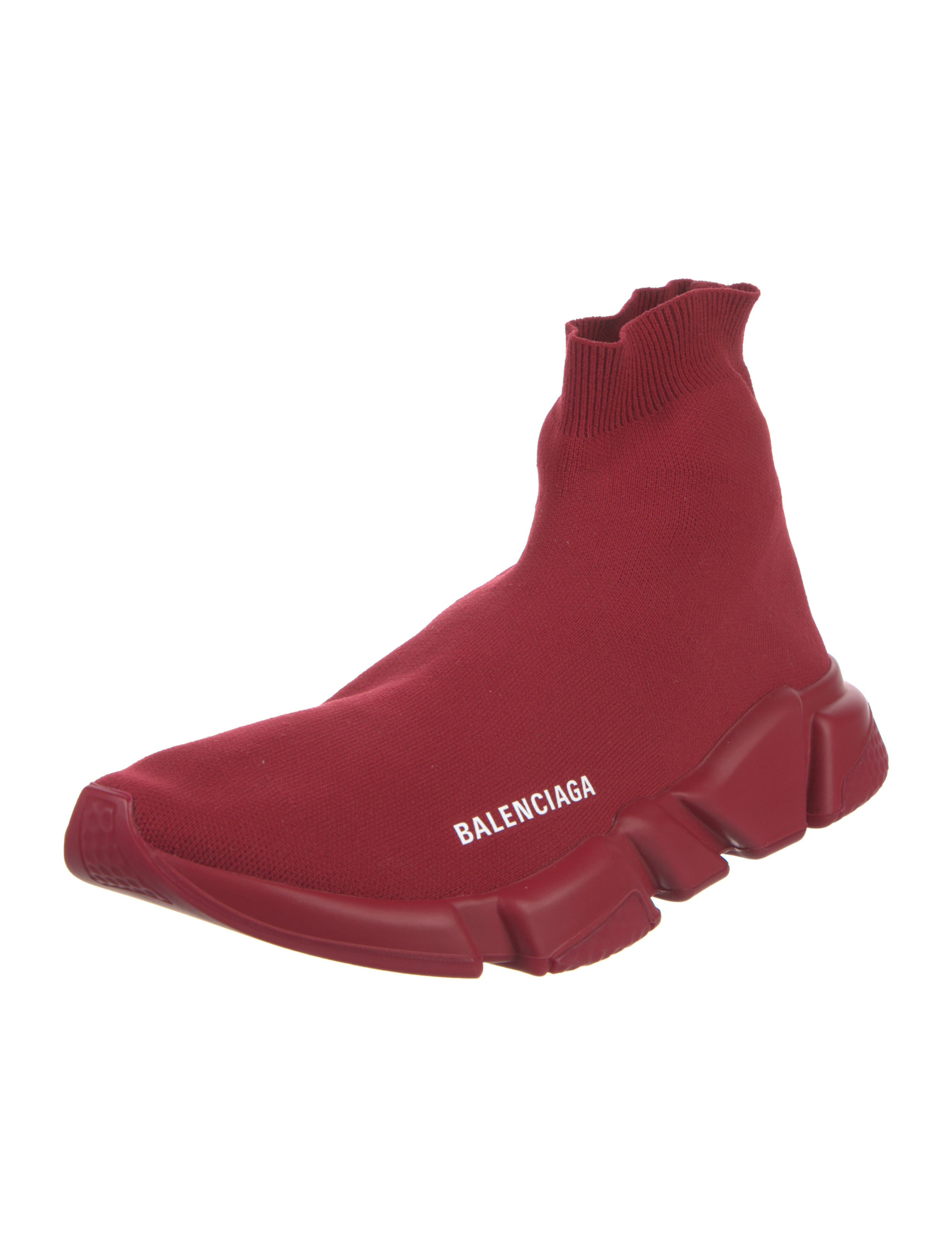 Balenciaga Speed Trainer Sock Sneakers - Red Sneakers, Shoes ...