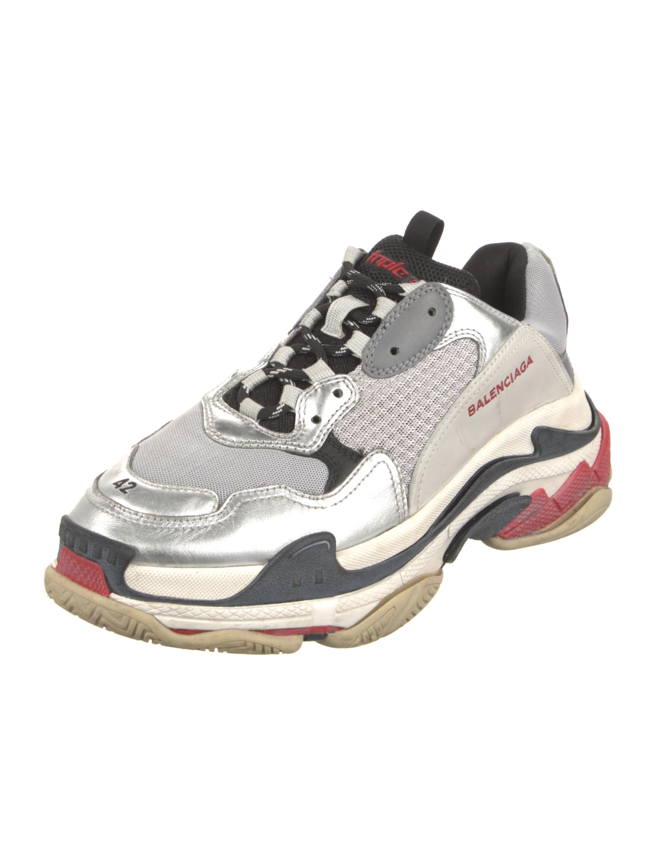 Balenciaga Triple S Chunky Sneakers - Metallic Sneakers, Shoes ...