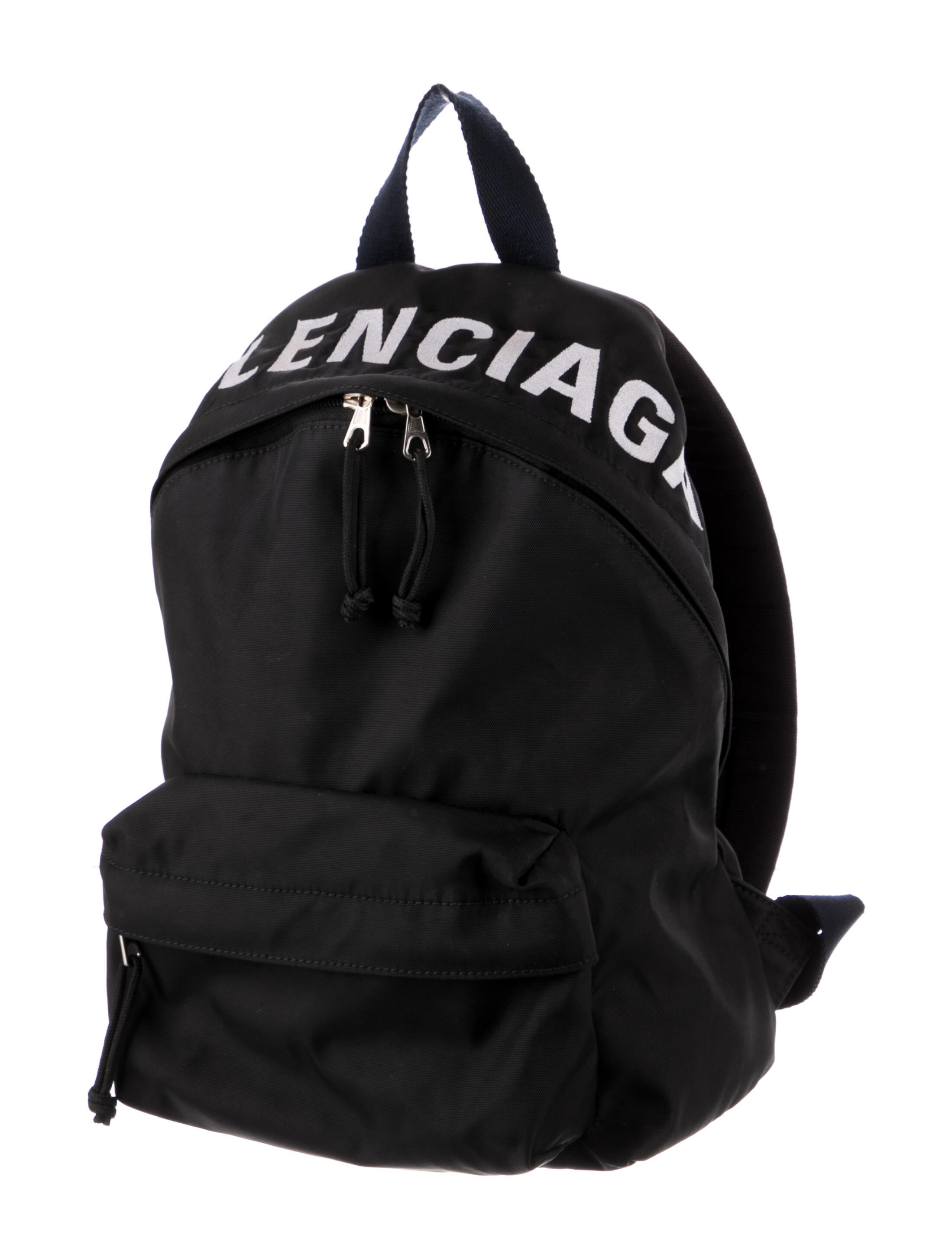 Balenciaga 2021 Nylon Wheel Logo Backpack - Black Backpacks, Handbags ...