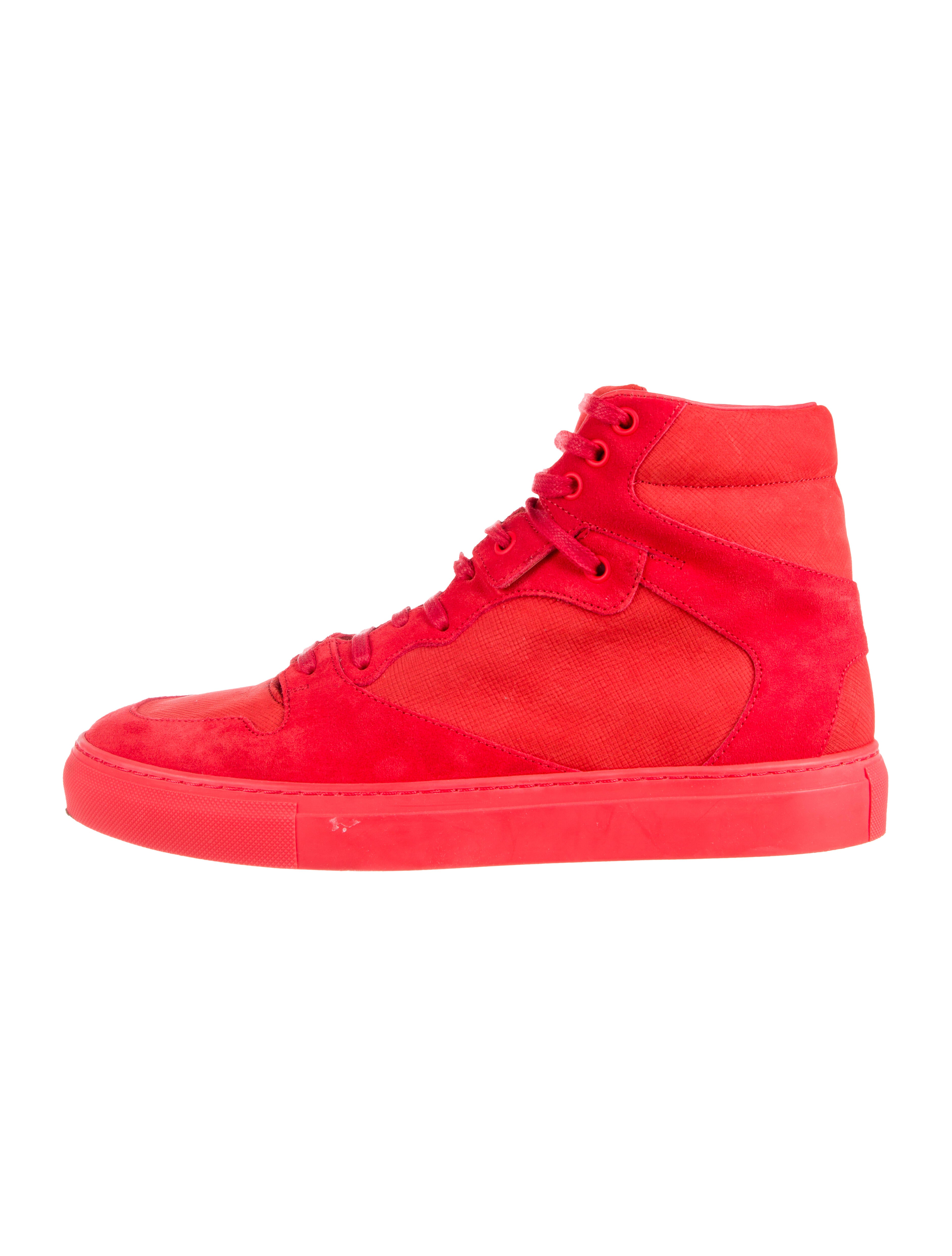 Balenciaga Nu-buck Sneakers - Red Sneakers, Shoes - BAL217532 | The ...