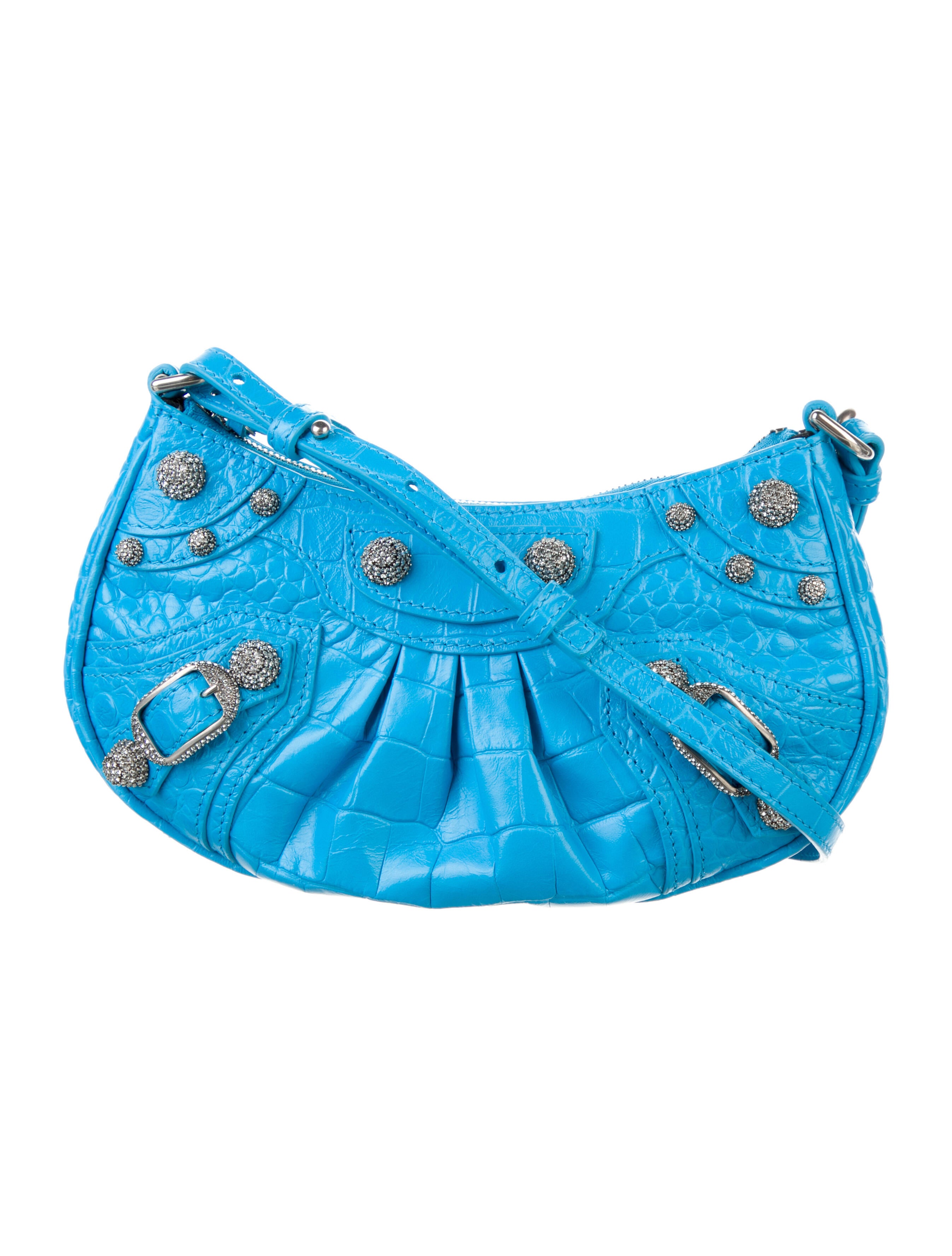 Balenciaga 2022 Embossed Le Cagole Mini Bag - Blue Mini Bags, Handbags ...