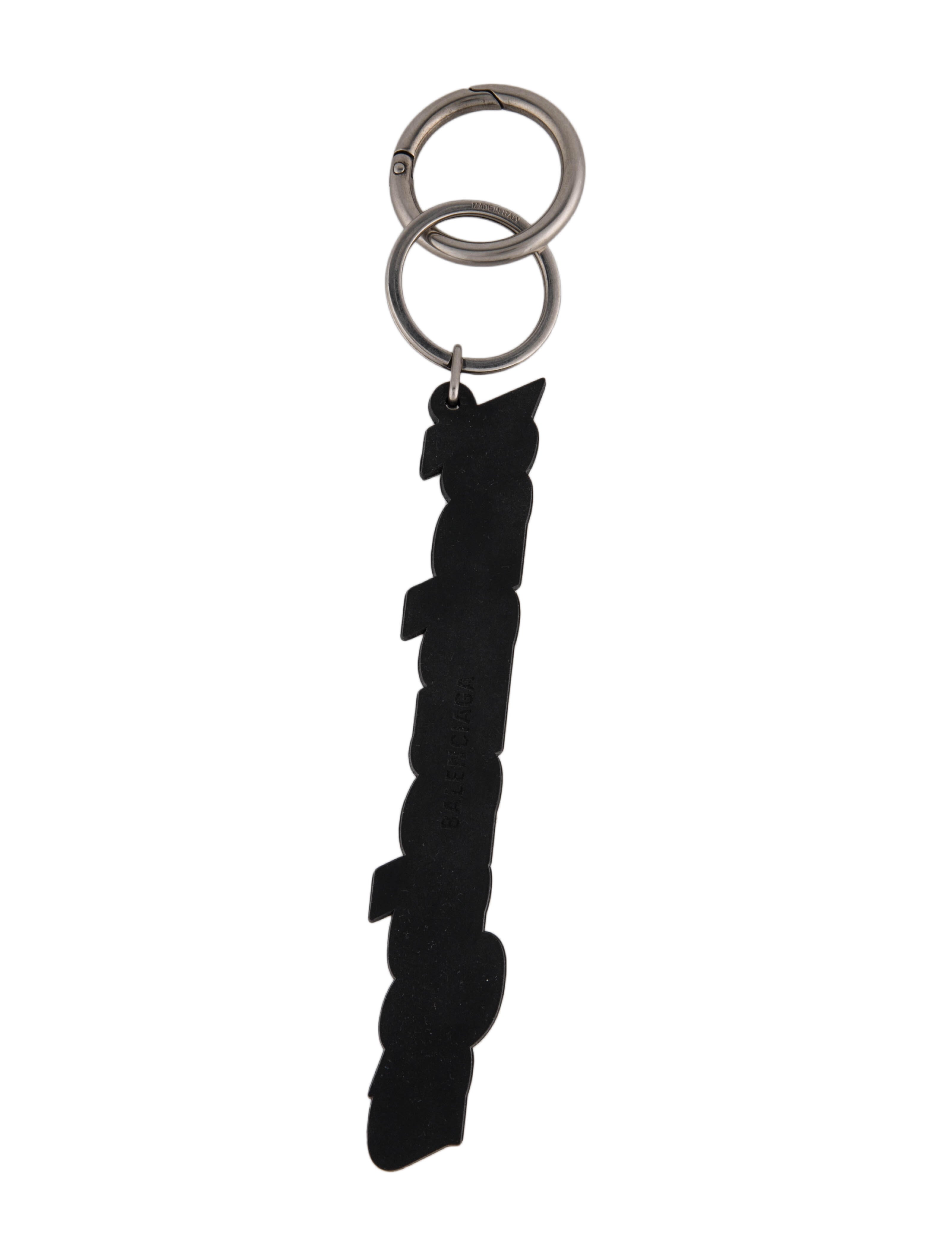 Balenciaga Rubber Logo Keychain - White Keychains, Accessories ...