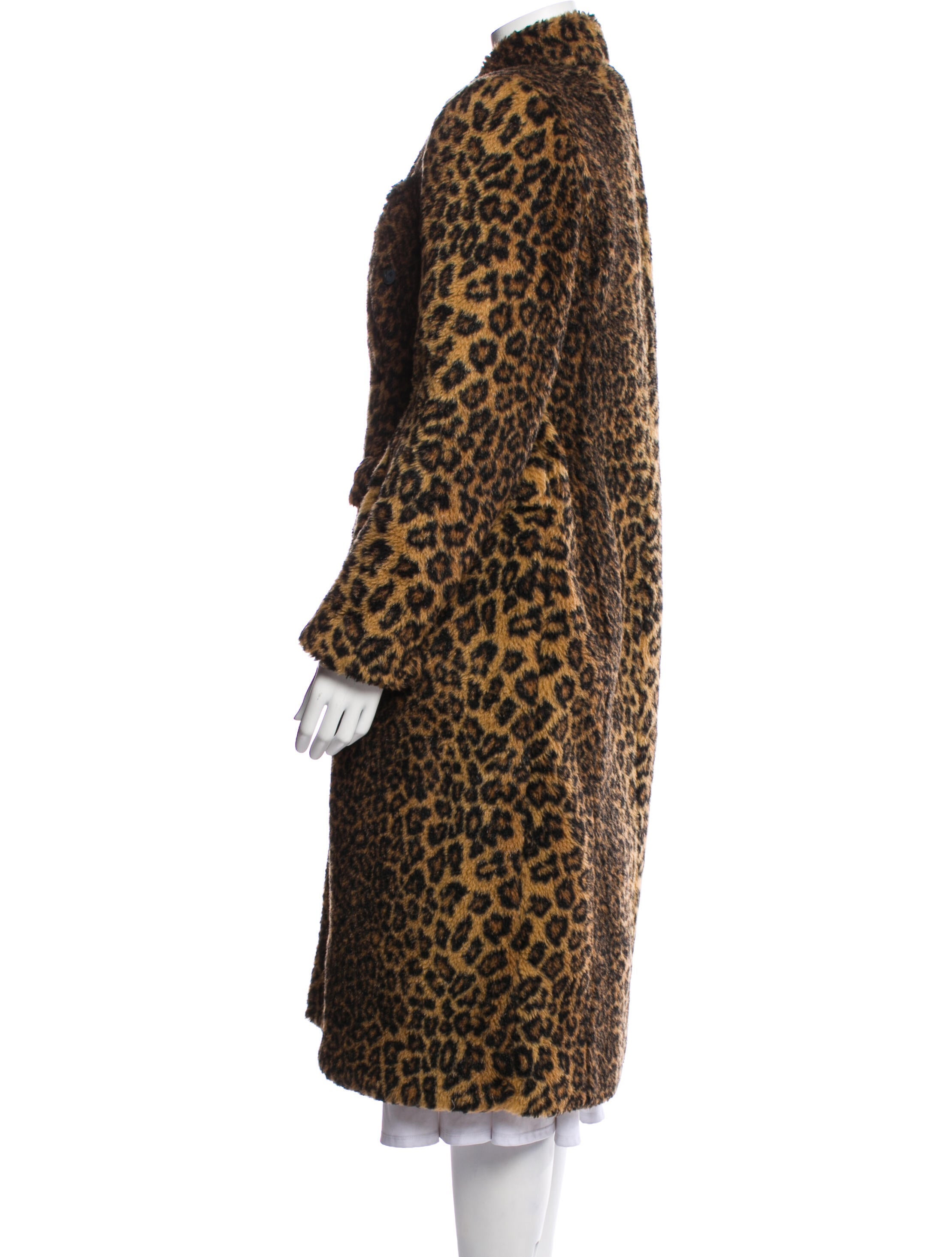 Alaïa Calf Leather Animal Print Faux Fur Coat - Neutrals Coats ...