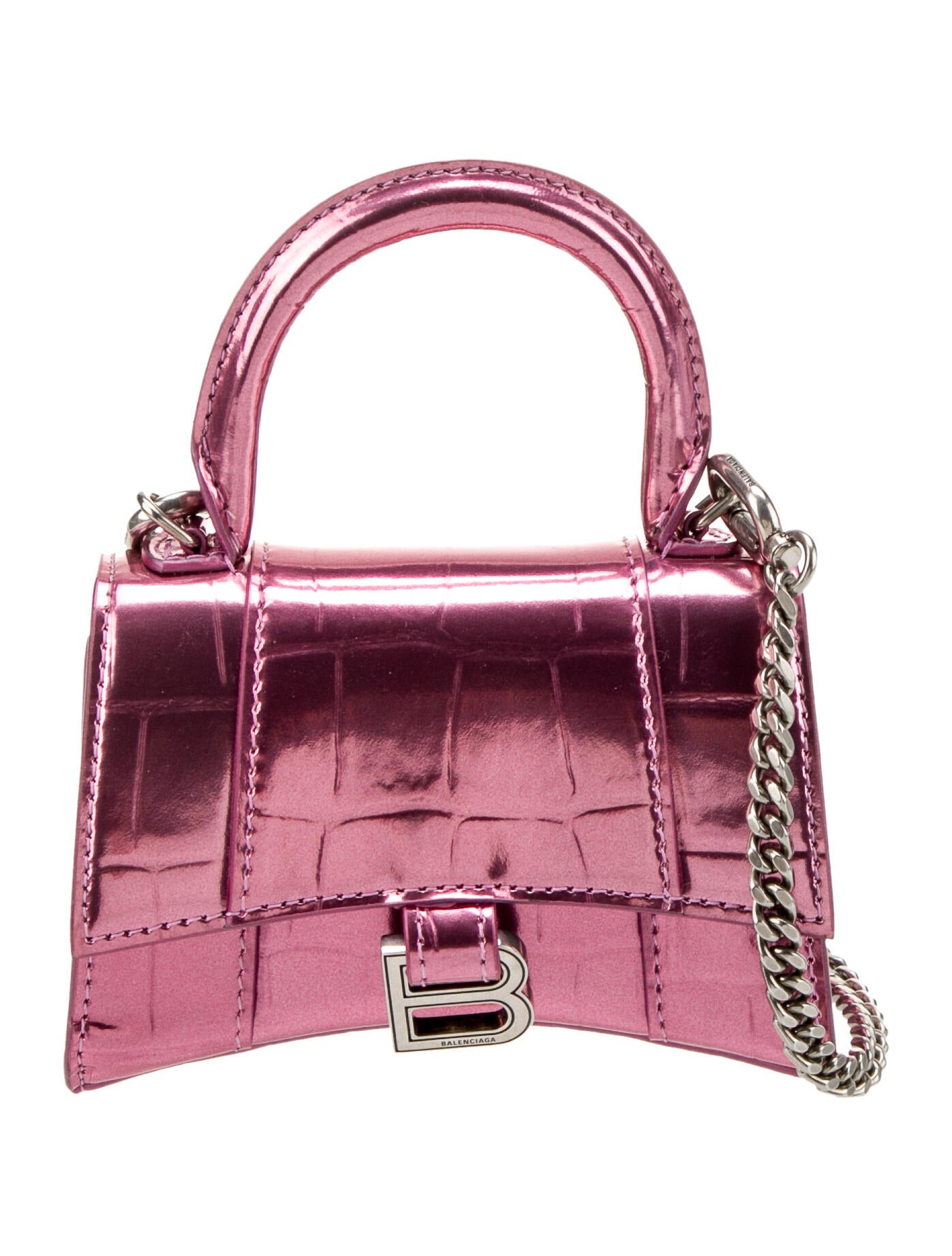 Balenciaga 2022 Hourglass Mini Handle Bag - Metallic Mini Bags ...