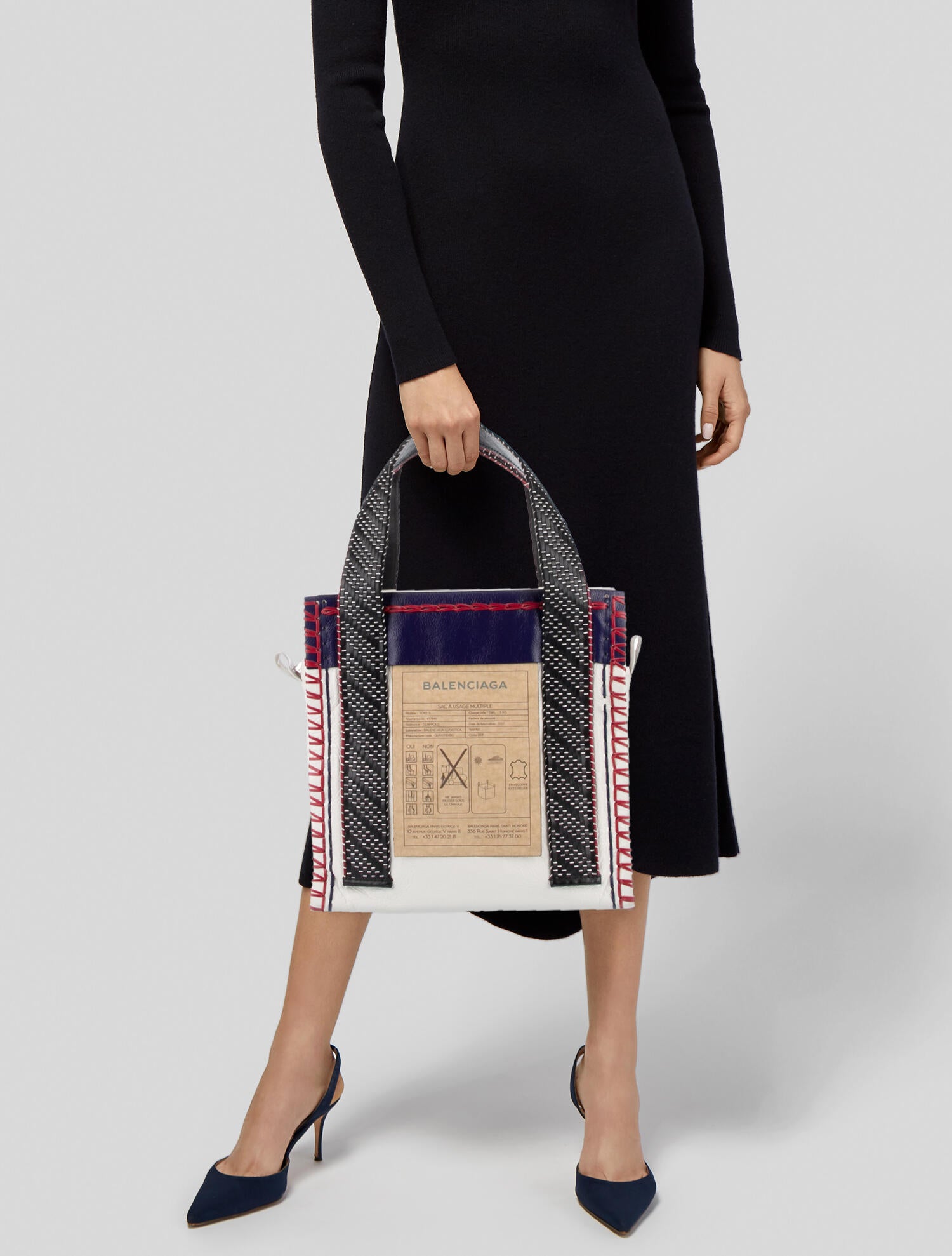 Balenciaga Arena Scaffold S Tote - White Totes, Handbags - BAL249933 ...