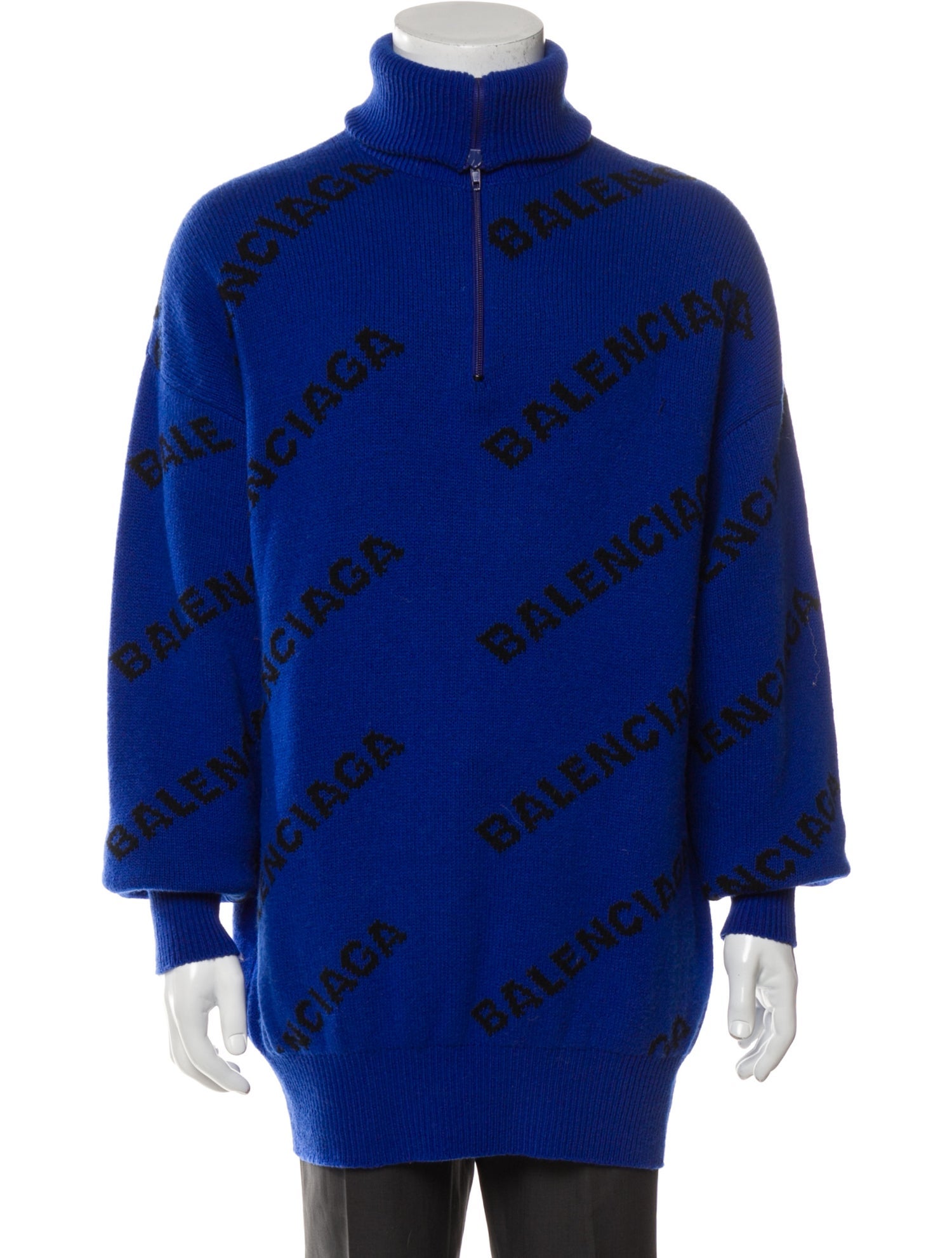 Balenciaga 2018 Virgin Wool Pullover - Blue Sweaters, Clothing ...