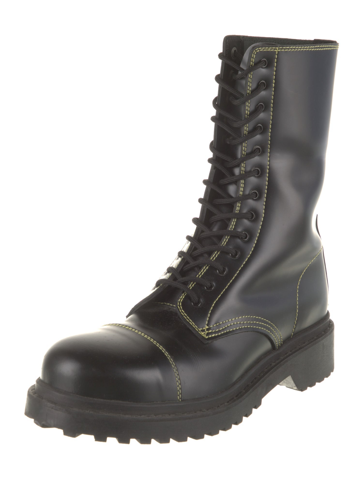 Heschung Leather Combat Boots - Black Boots, Shoes - HSG20387 | The ...