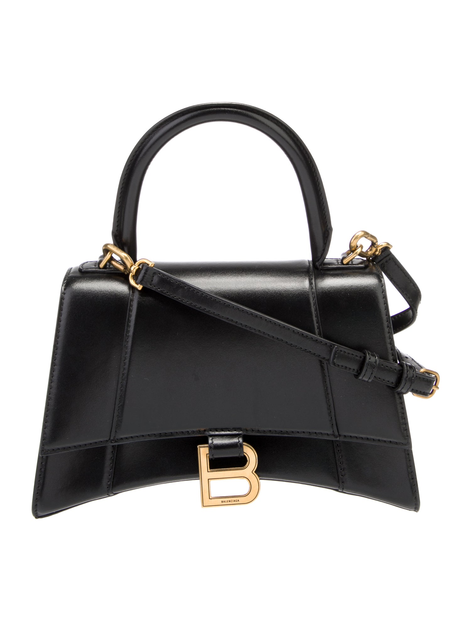 Balenciaga Hourglass Small Top Handle Bag - Black Handle Bags, Handbags ...