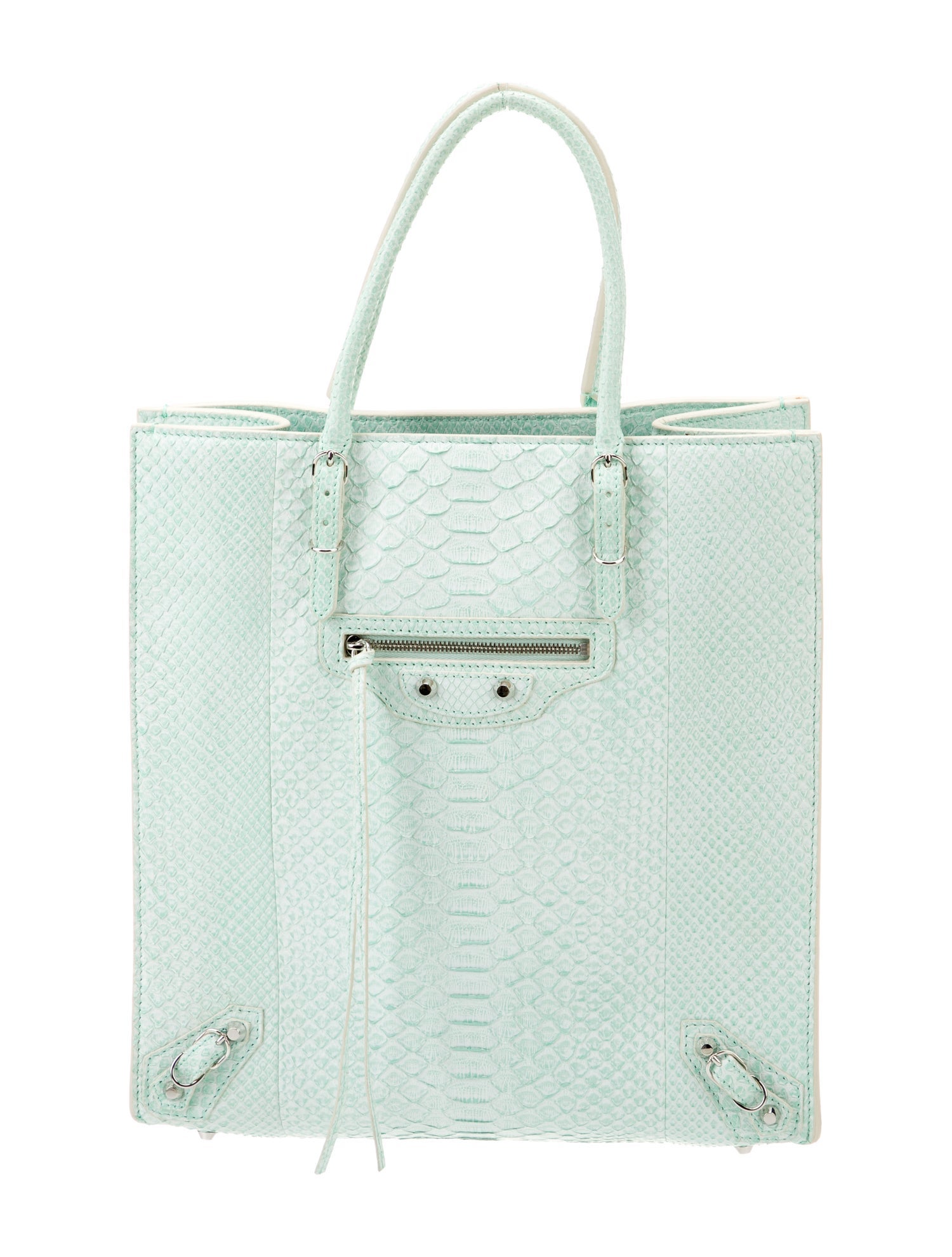 Balenciaga Python Papier A5 Tote - Blue Totes, Handbags - BAL281045 ...