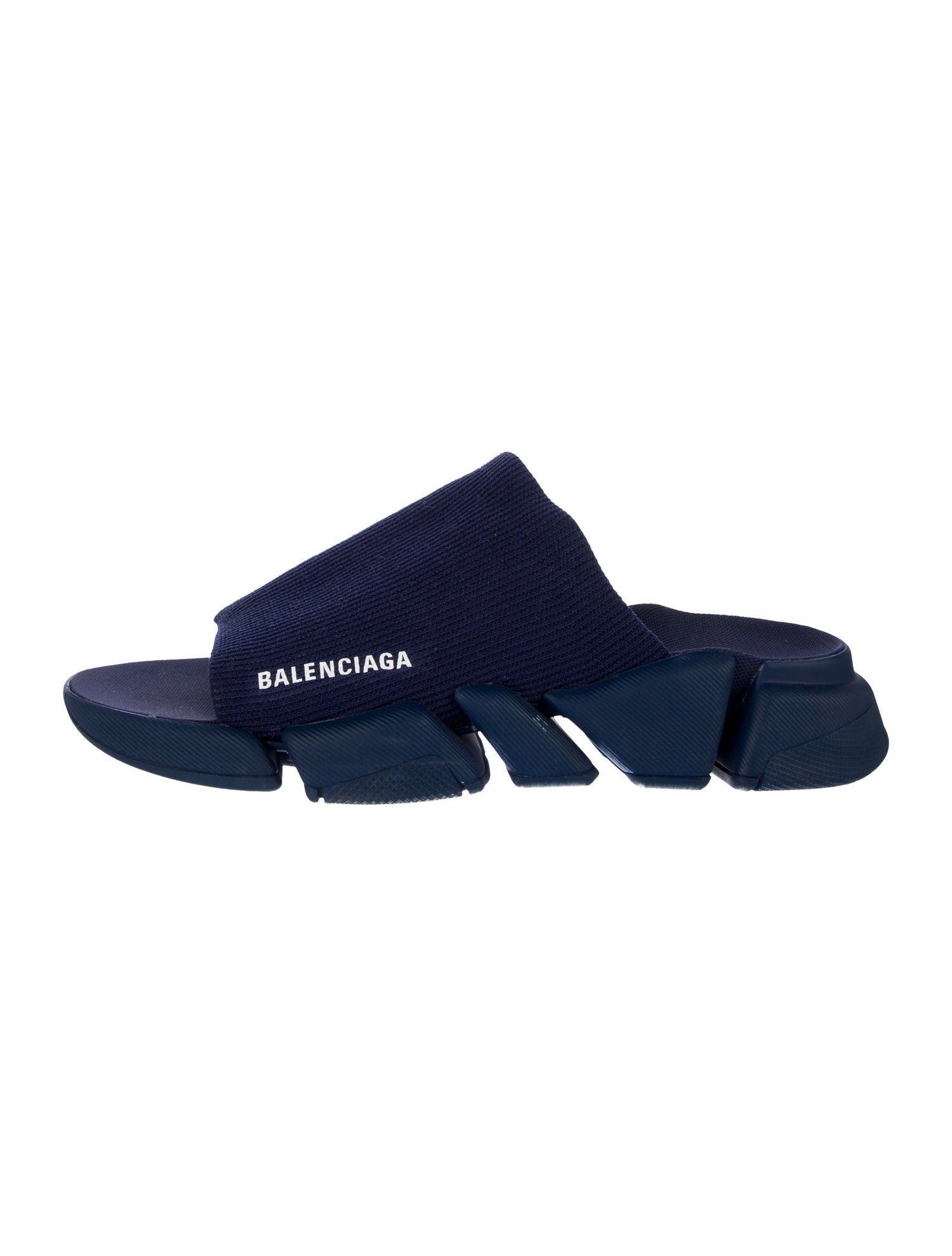 Balenciaga Nylon Slides - Blue Sandals, Shoes - BAL313689 | The RealReal