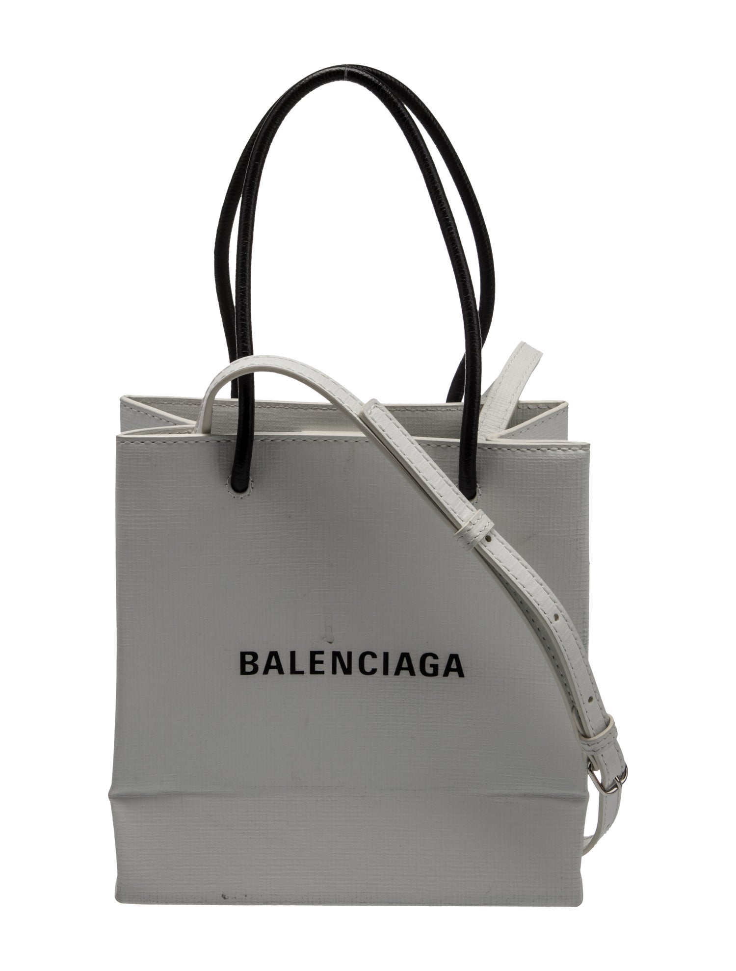 Balenciaga Leather Top Handle Bag - White Handle Bags, Handbags ...