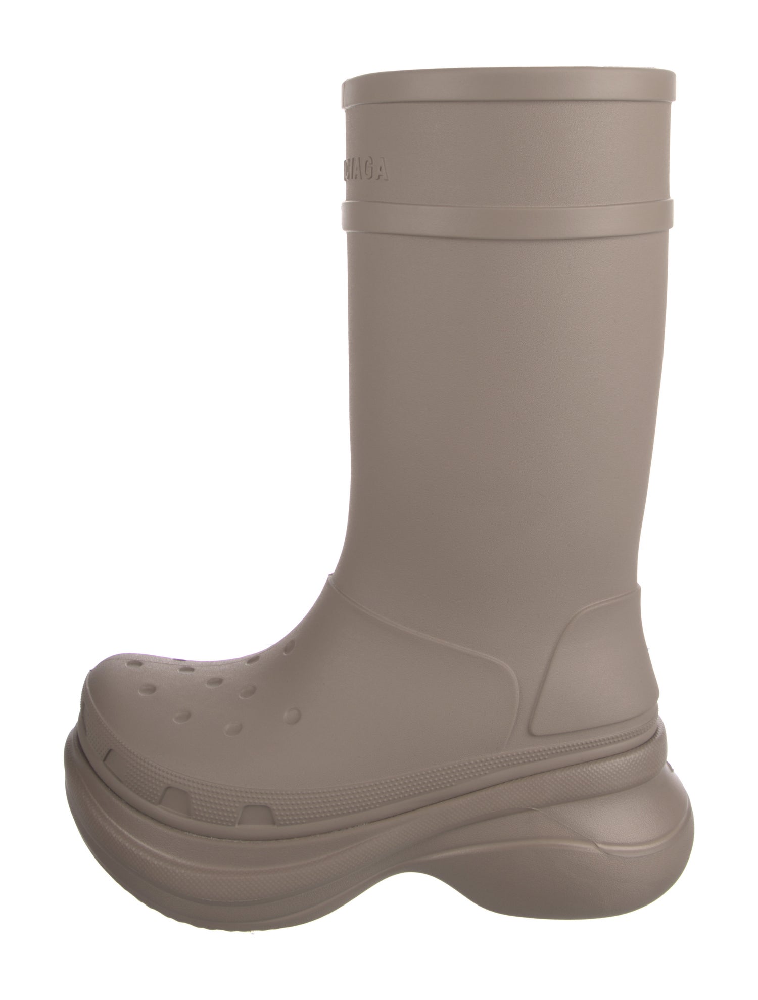 Balenciaga x Crocs Rubber Rain Boots w/ Tags - Neutrals Boots, Shoes ...