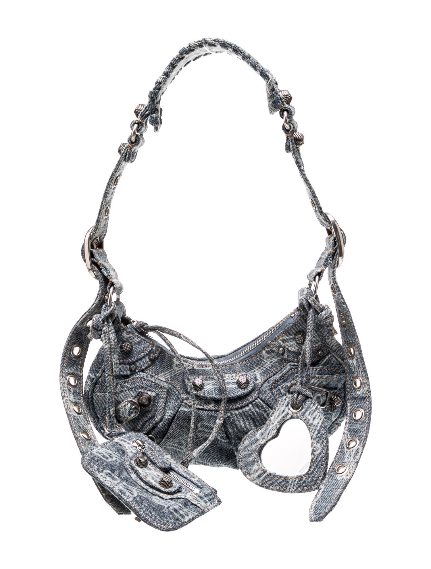 Balenciaga Denim Shoulder Bag - Blue Shoulder Bags, Handbags ...