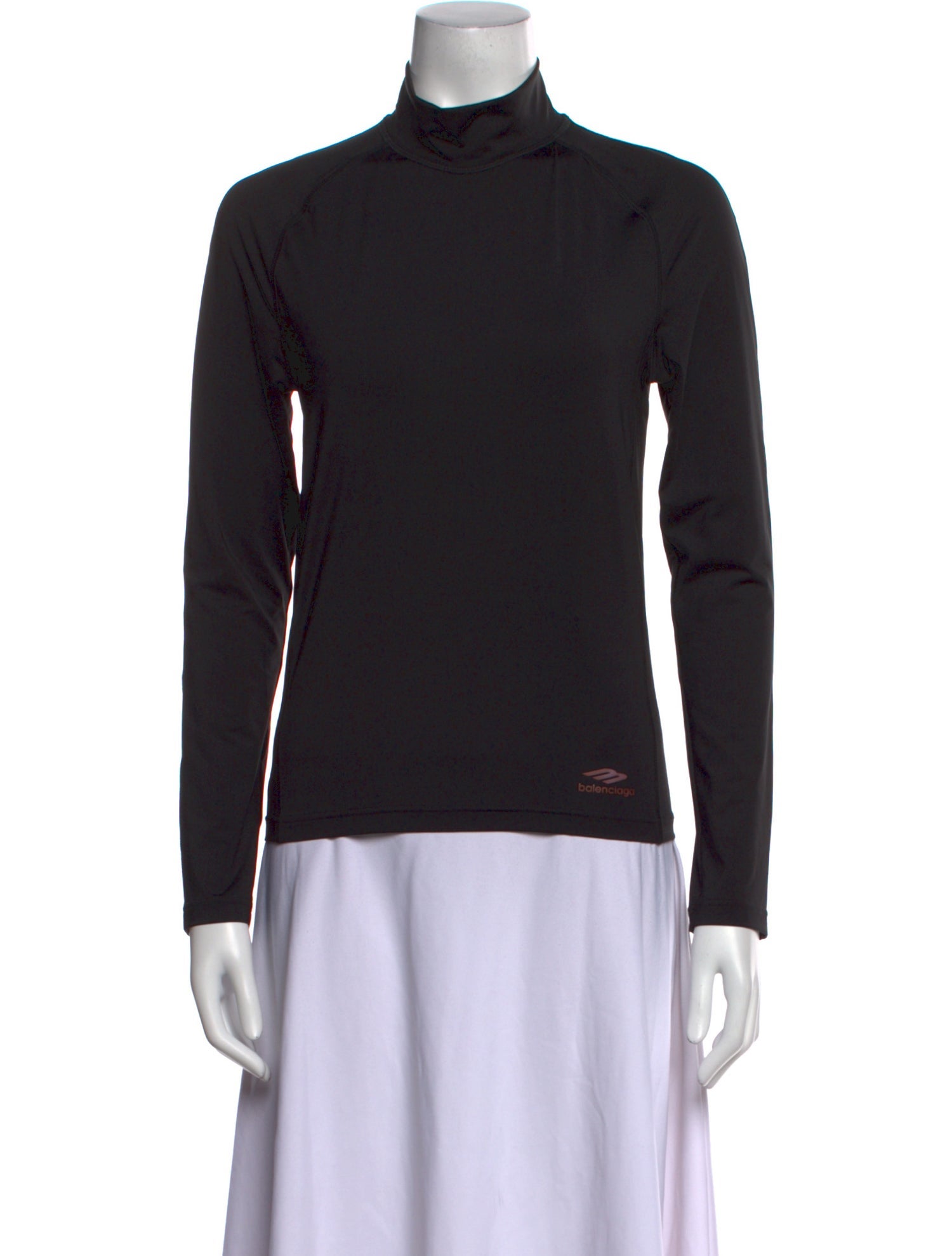 Balenciaga '3B Logo' Mock Neck Sweatshirt - Black Tops, Clothing - BAL339291 | The RealReal