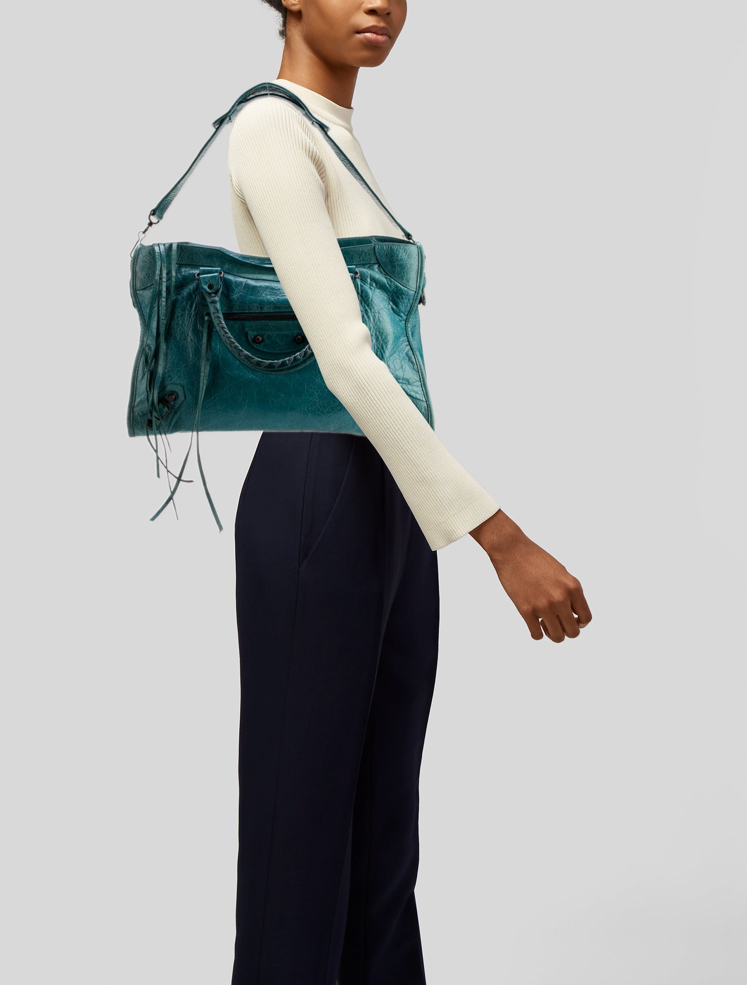 Moo Roo Nylon Top Handle Bag - Blue Handle Bags, Handbags - WMORO20165 ...