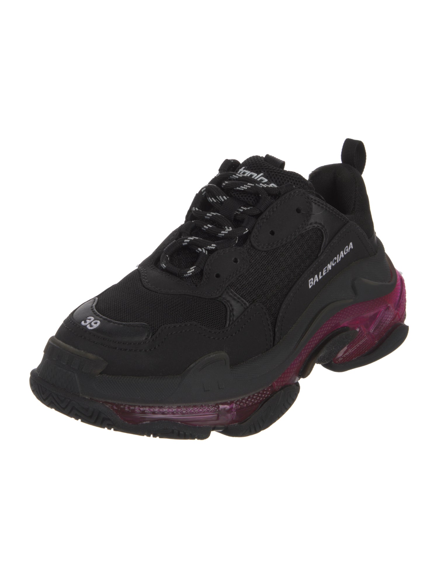 Balenciaga Triple S 'Clear Sole' Sneakers - Black Sneakers, Shoes ...