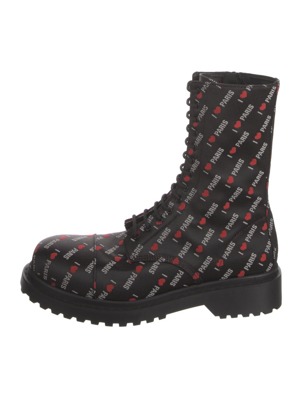 Balenciaga Printed Combat Boots - Black Boots, Shoes - BAL349426 | The ...