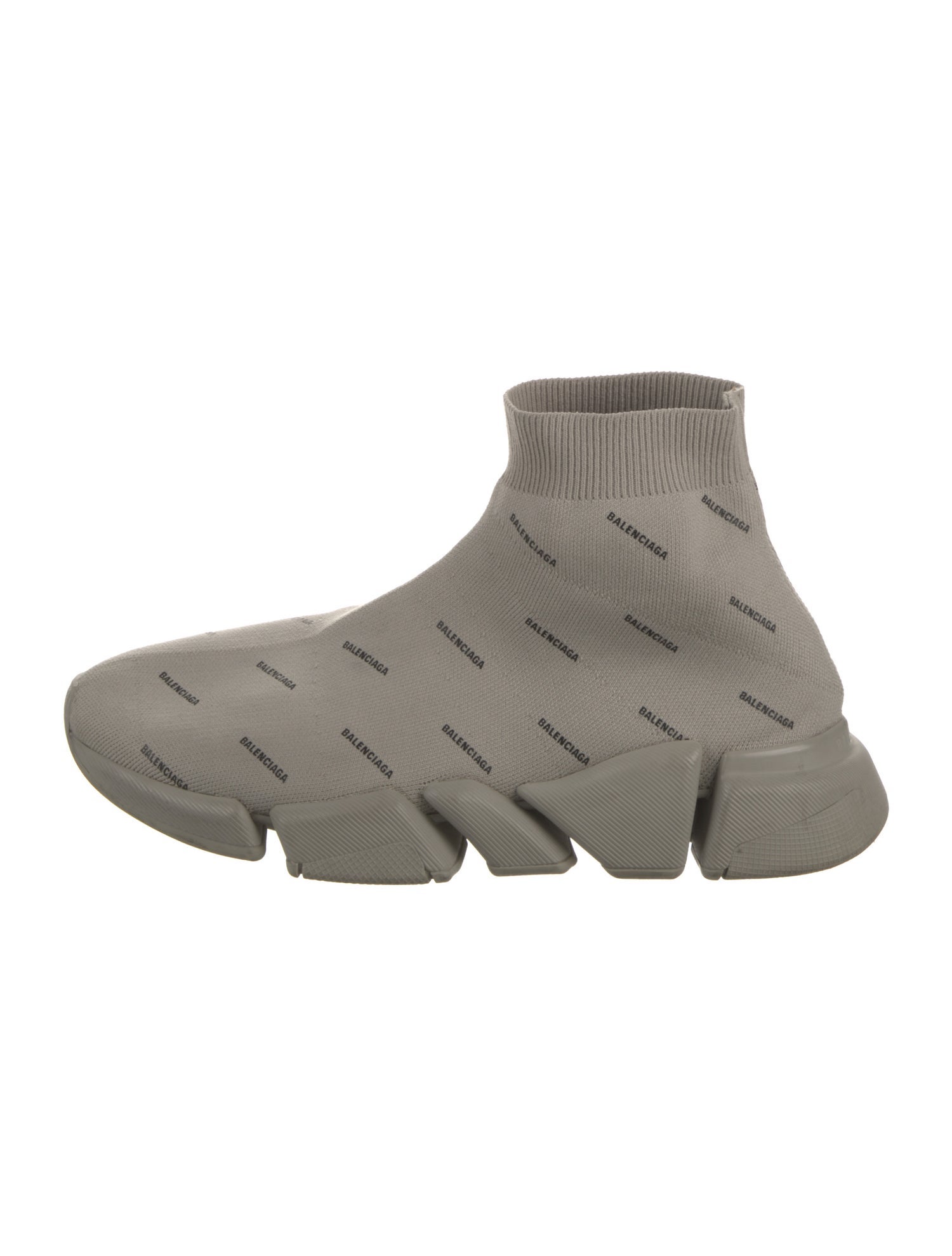 Balenciaga Speed Trainer 2.0 'All Over Logo Print - Grey' Sock Sneakers ...