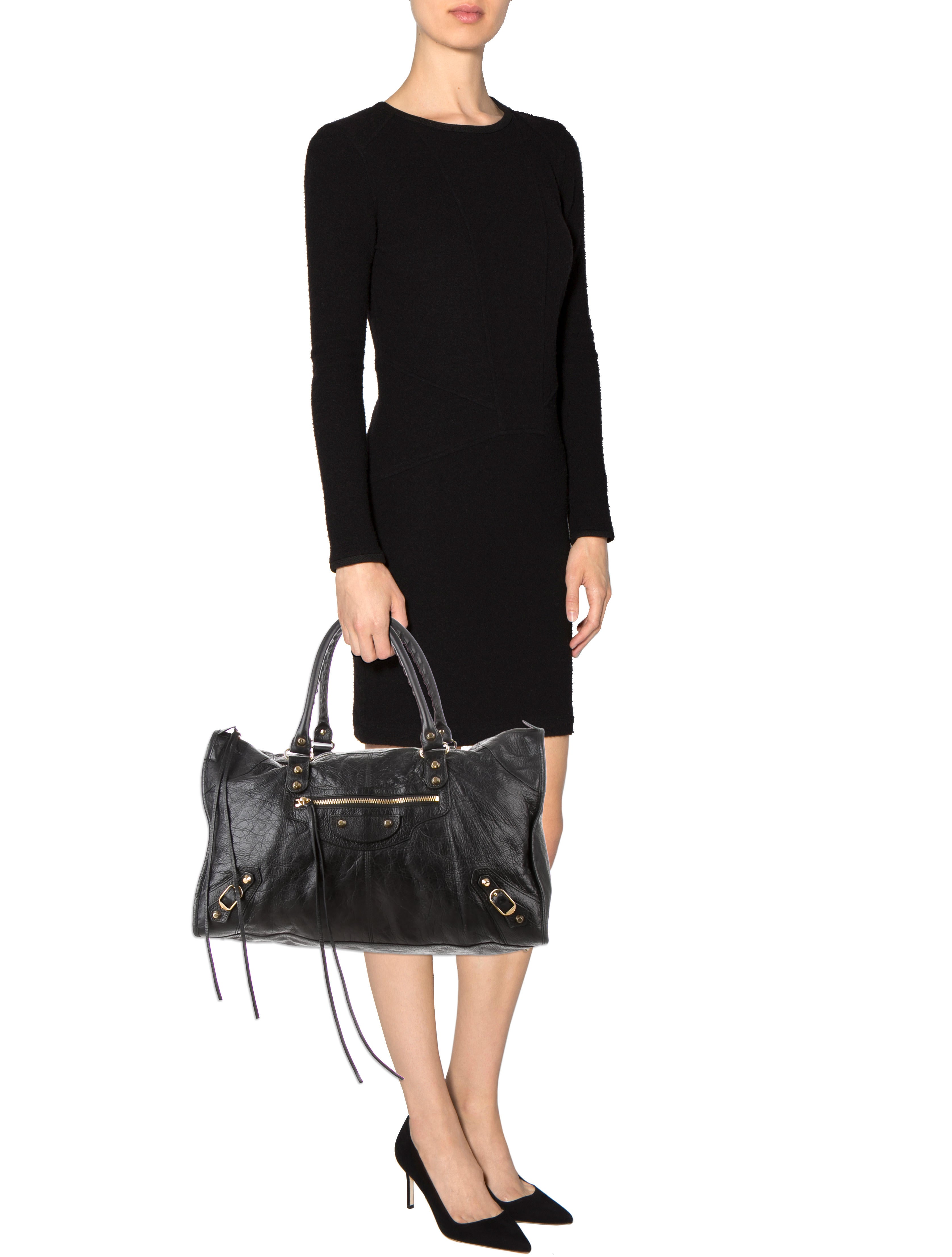 Balenciaga 2016 Motocross Classic Work Bag - Black Handle Bags ...