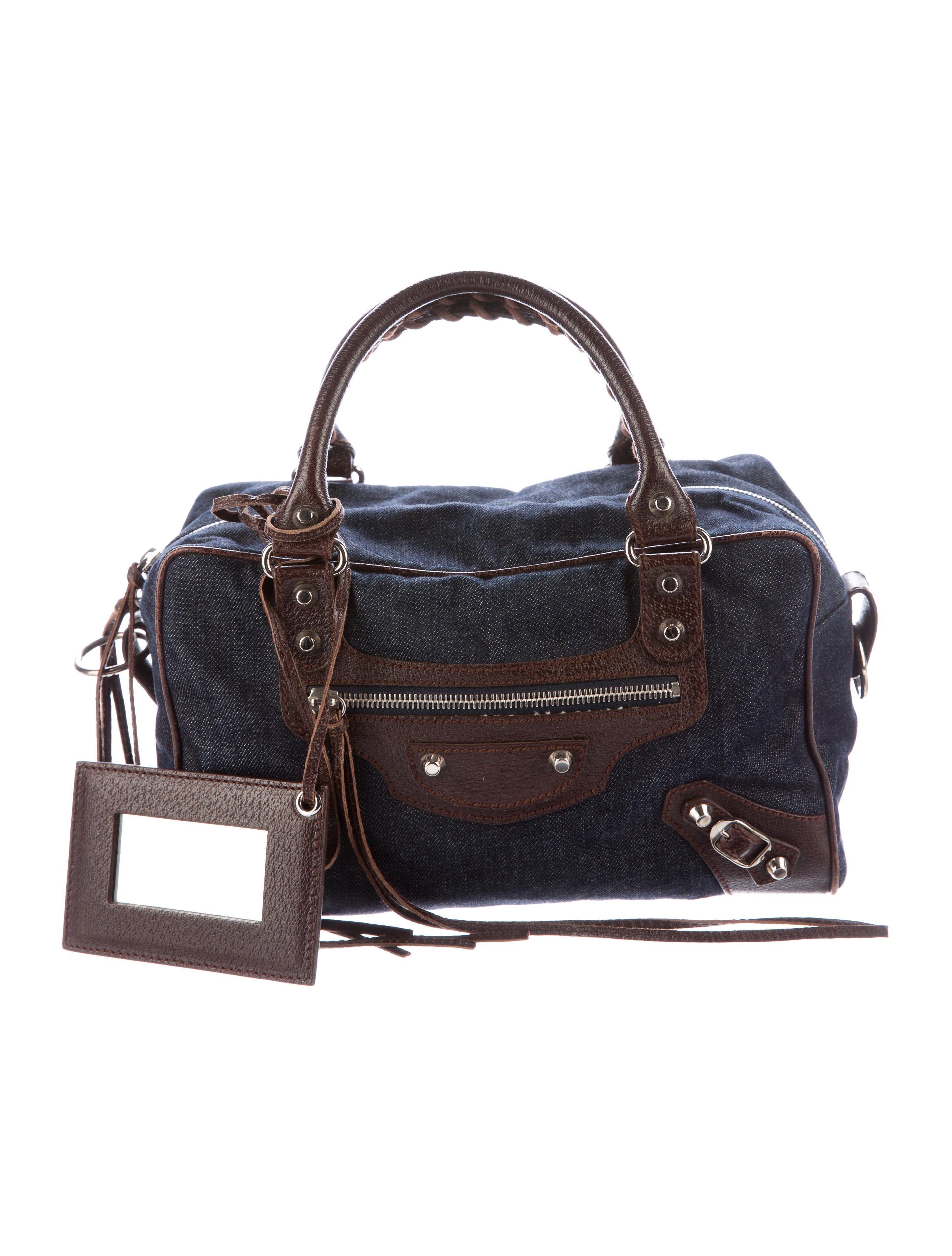 Balenciaga Motocross Classic Denim Box Bag - Handbags - BAL46932 | The ...