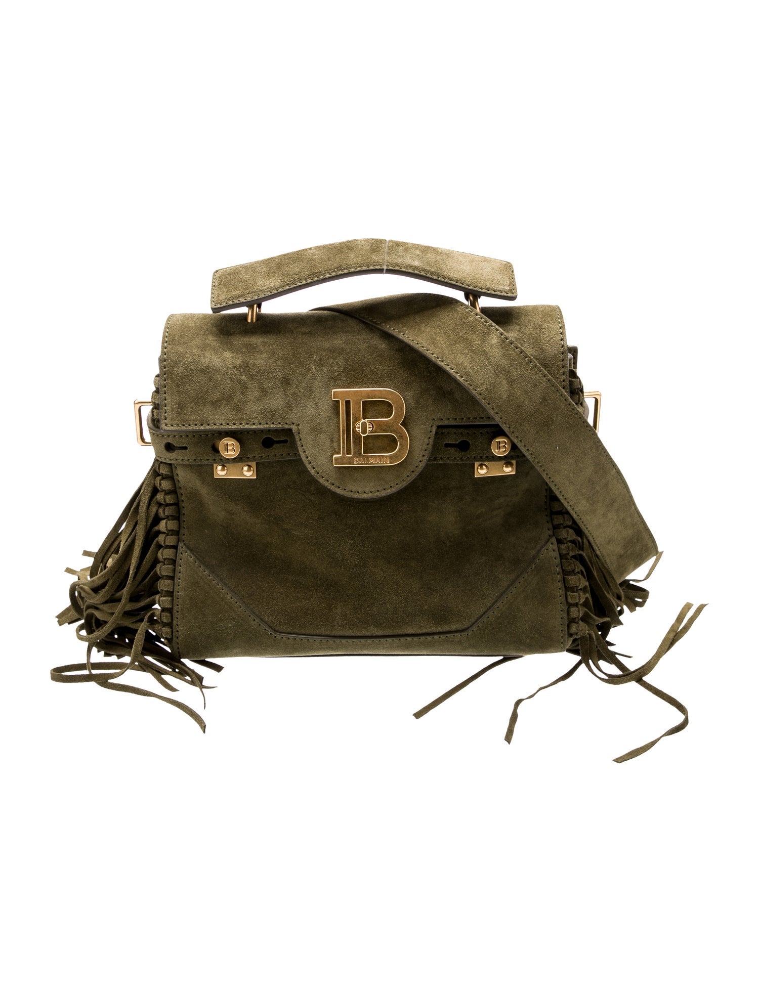 Balmain Suede Belt Bag - Green Crossbody Bags, Handbags - BAM100052 ...