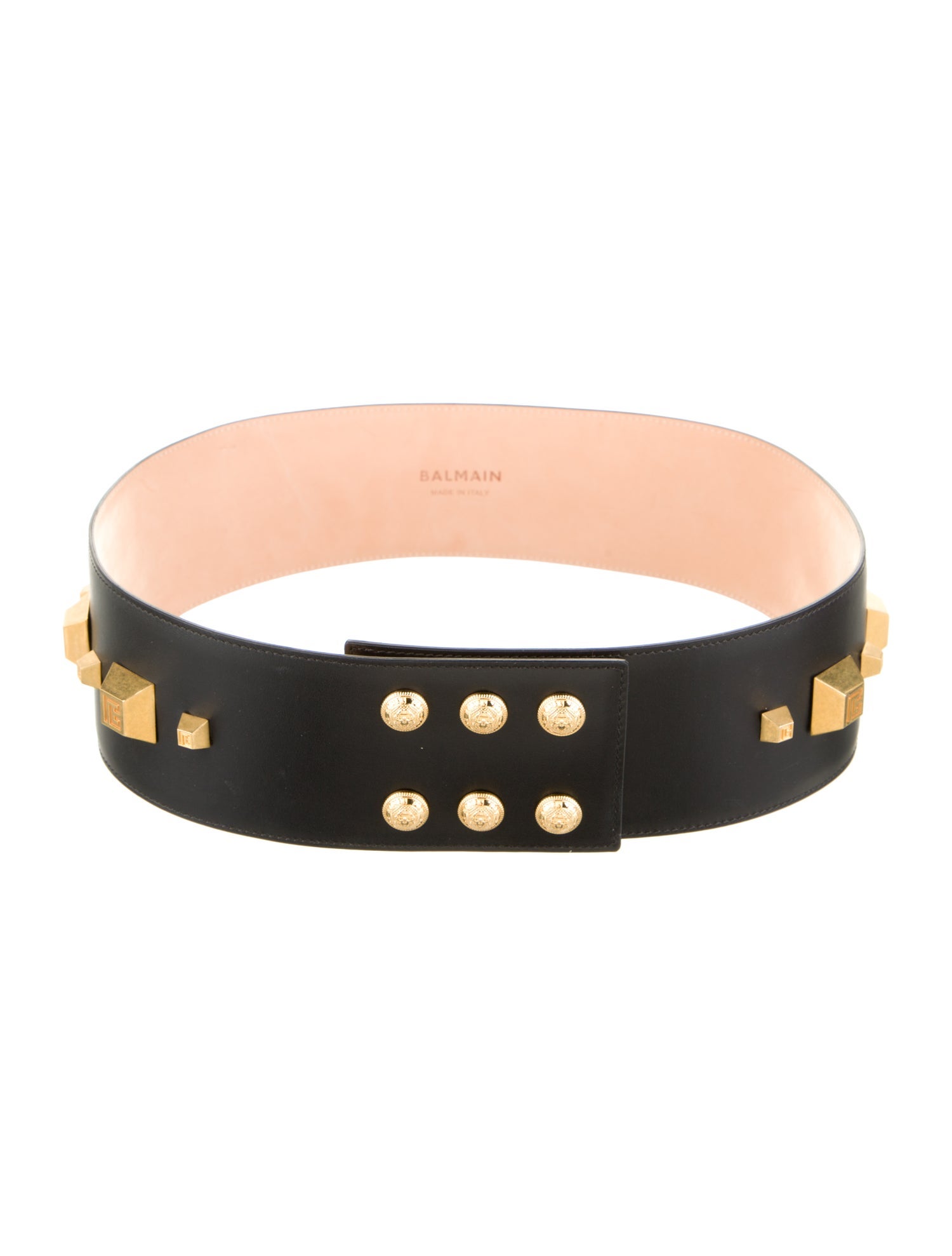 Balmain Wide Leather Waist Belt - Black Belts, Accessories - BAM100155 ...