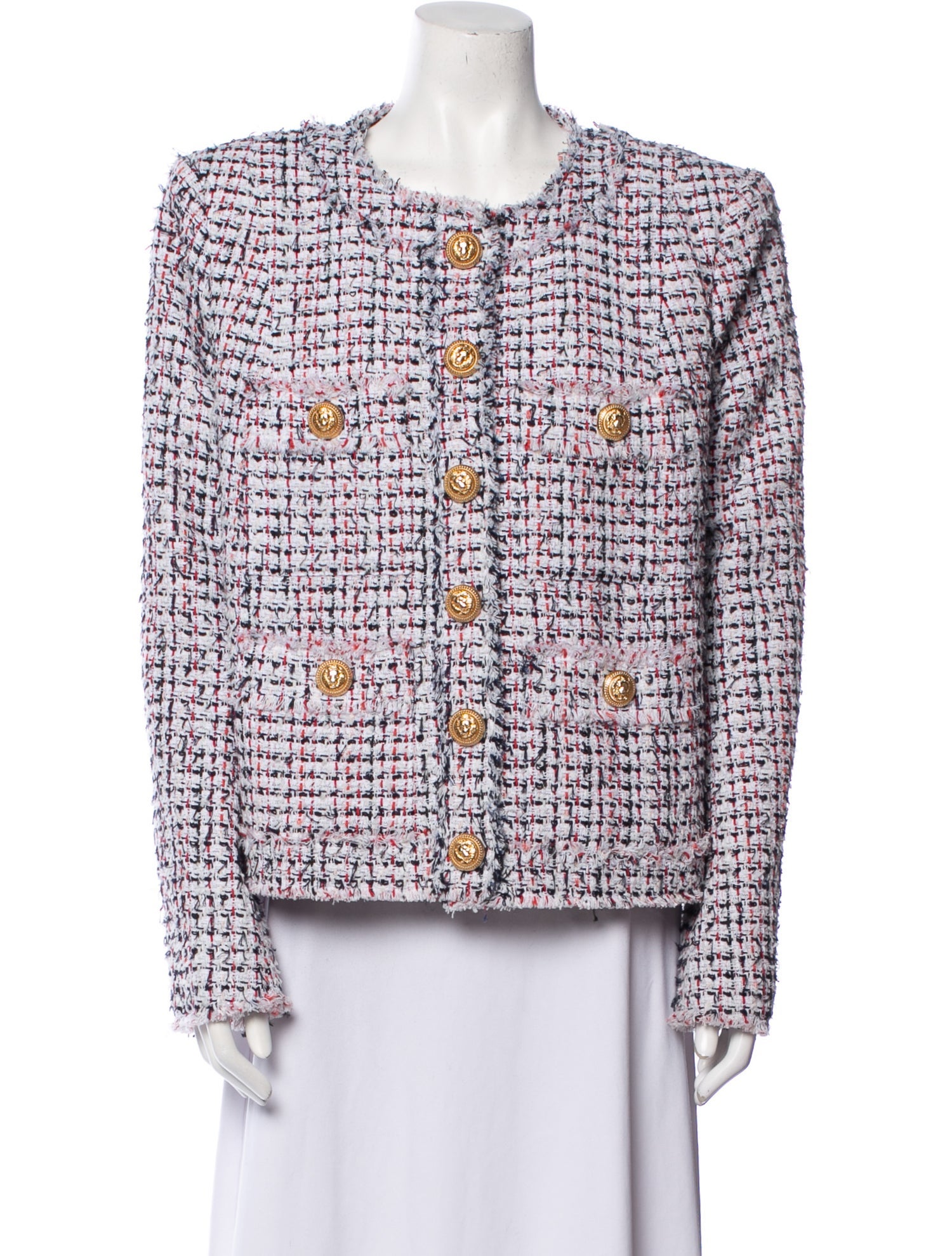 Balmain Tweed Pattern Evening Jacket - White Jackets, Clothing ...