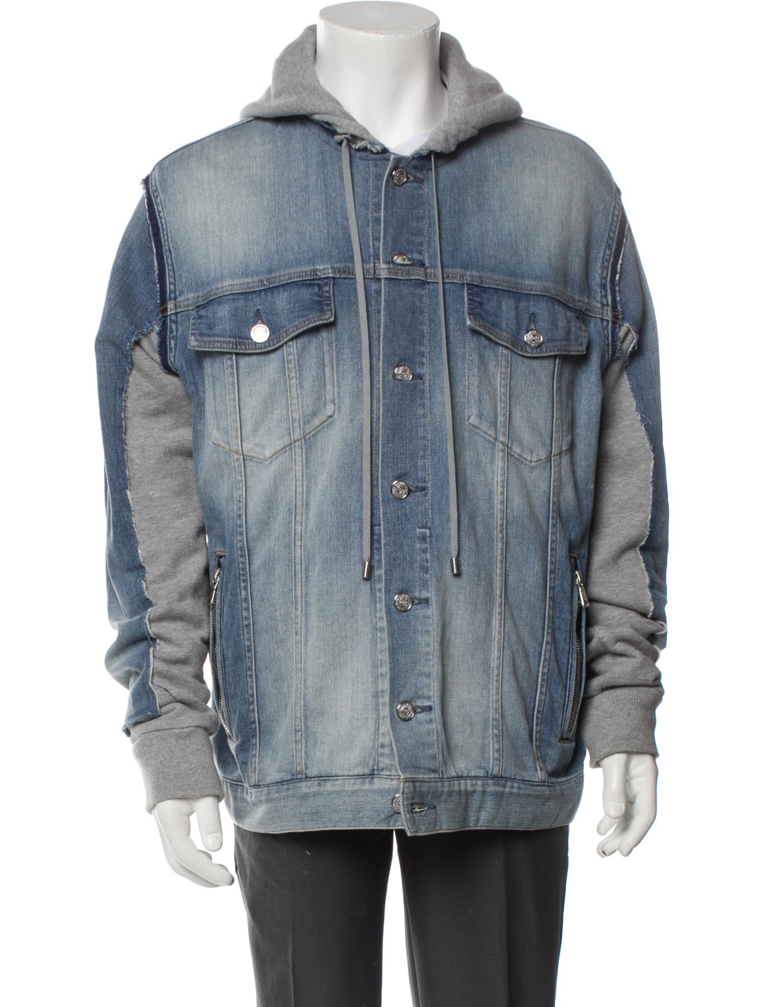 Balmain Tie-Dye Print Denim Jacket - Blue Outerwear, Clothing ...