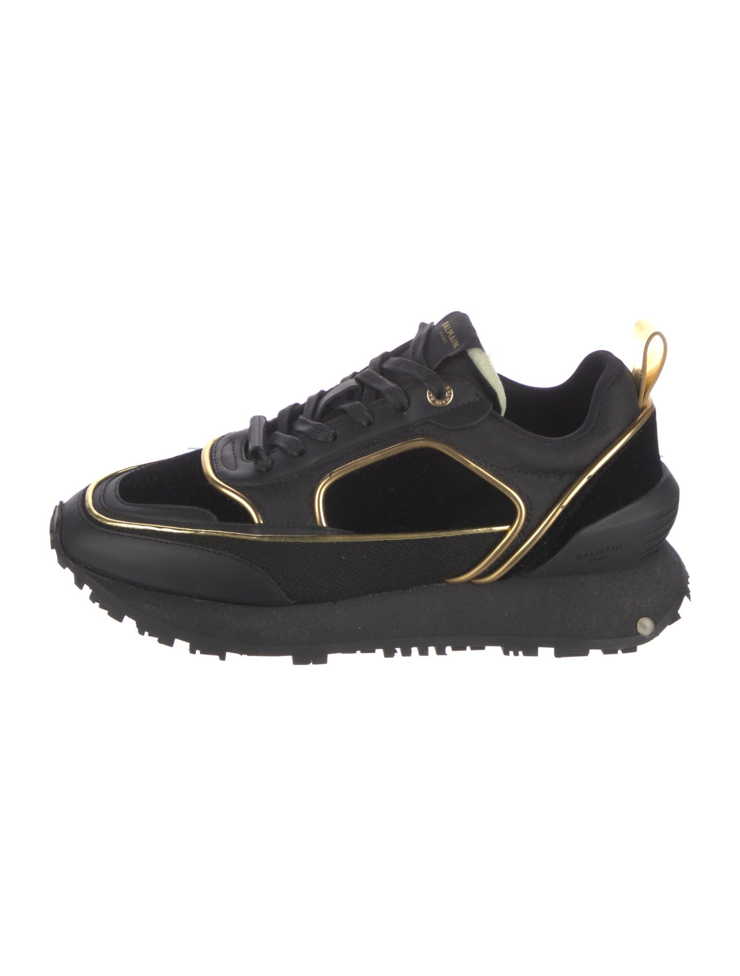 Balmain Leather Athletic Sneakers - Black Sneakers, Shoes - BAM101319 ...
