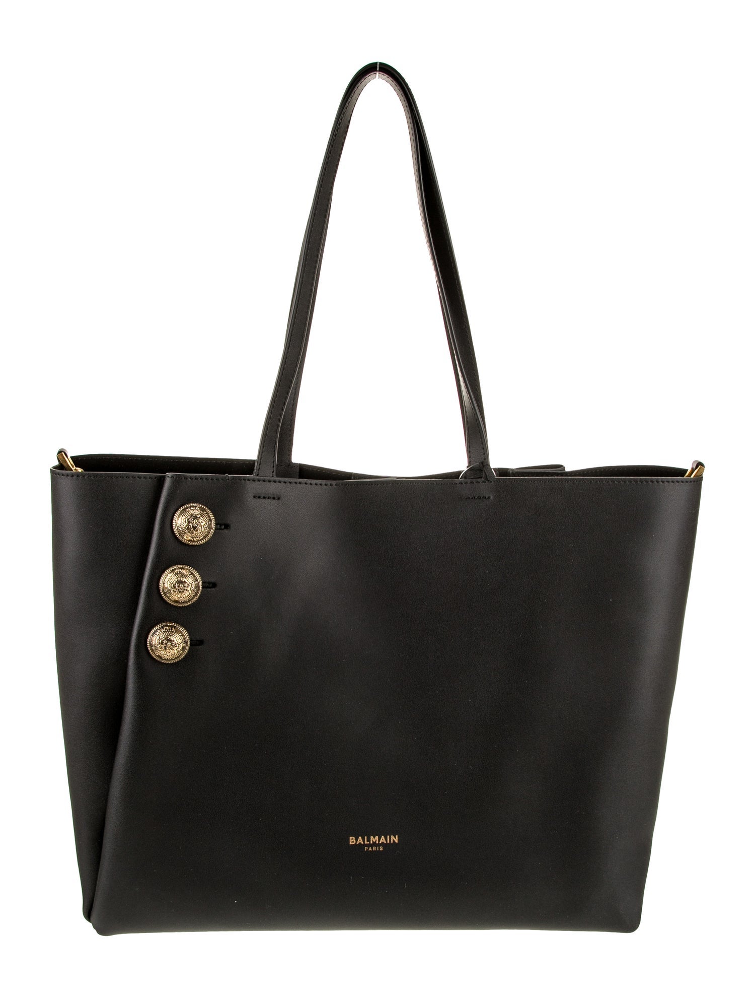 Balmain Leather Tote w/ Tags - Black Totes, Handbags - BAM102167 | The ...