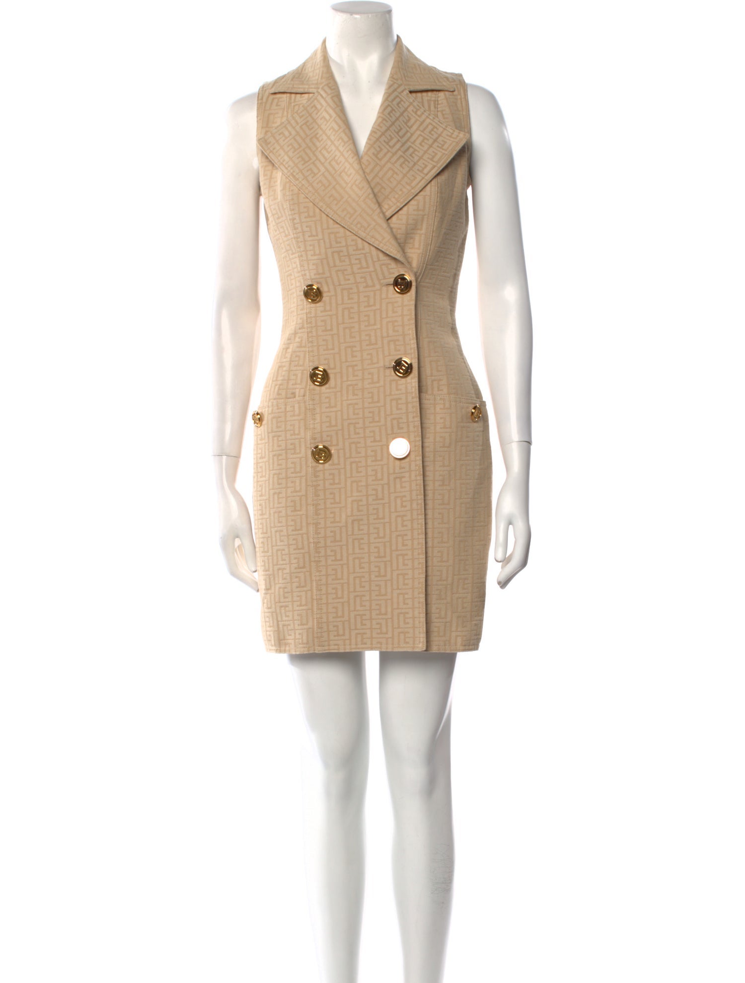 Balmain Mini Dress w/ Tags - Neutrals Dresses, Clothing - BAM104886 ...