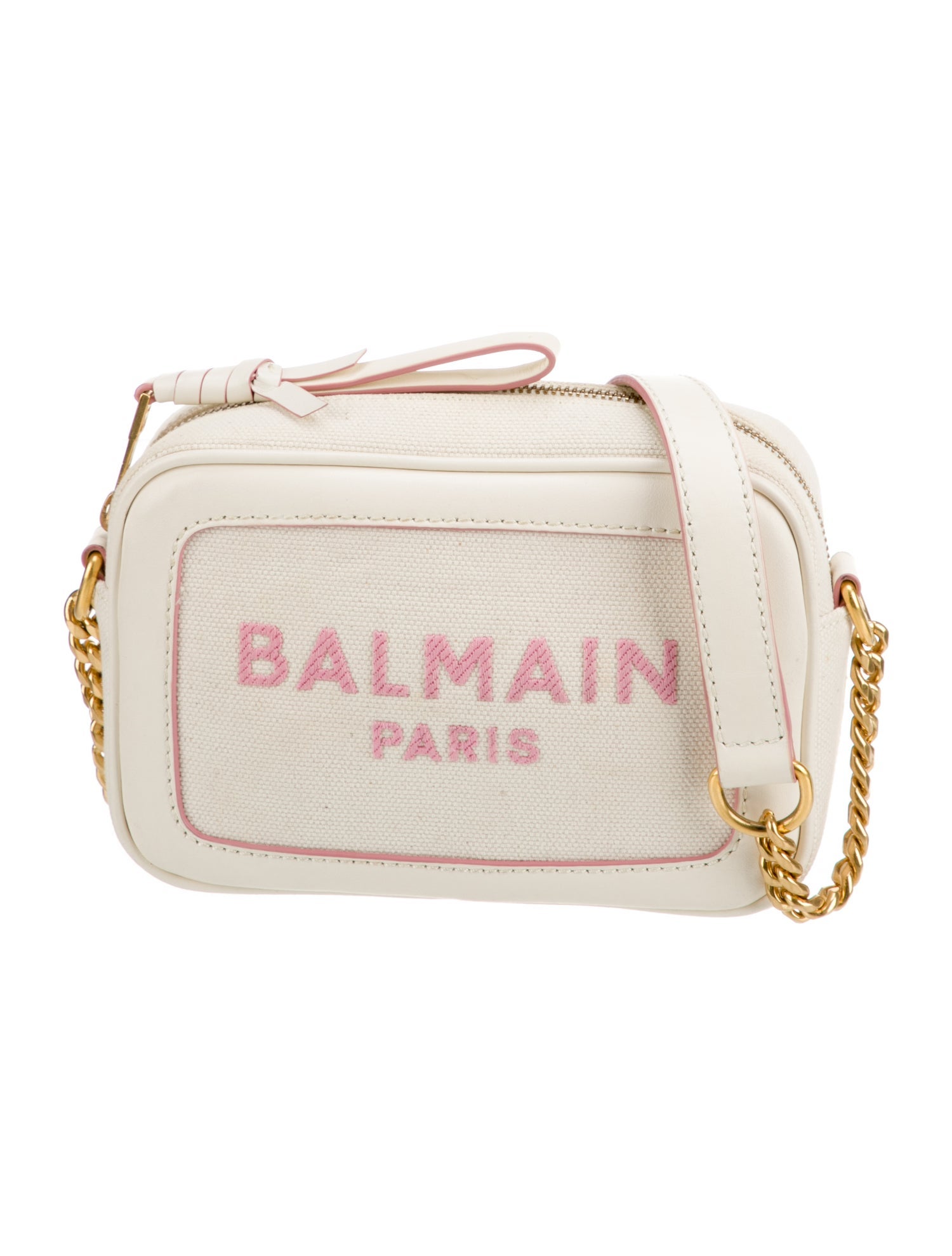 Balmain Canvas Belt Bag - Neutrals Crossbody Bags, Handbags - BAM105779 ...