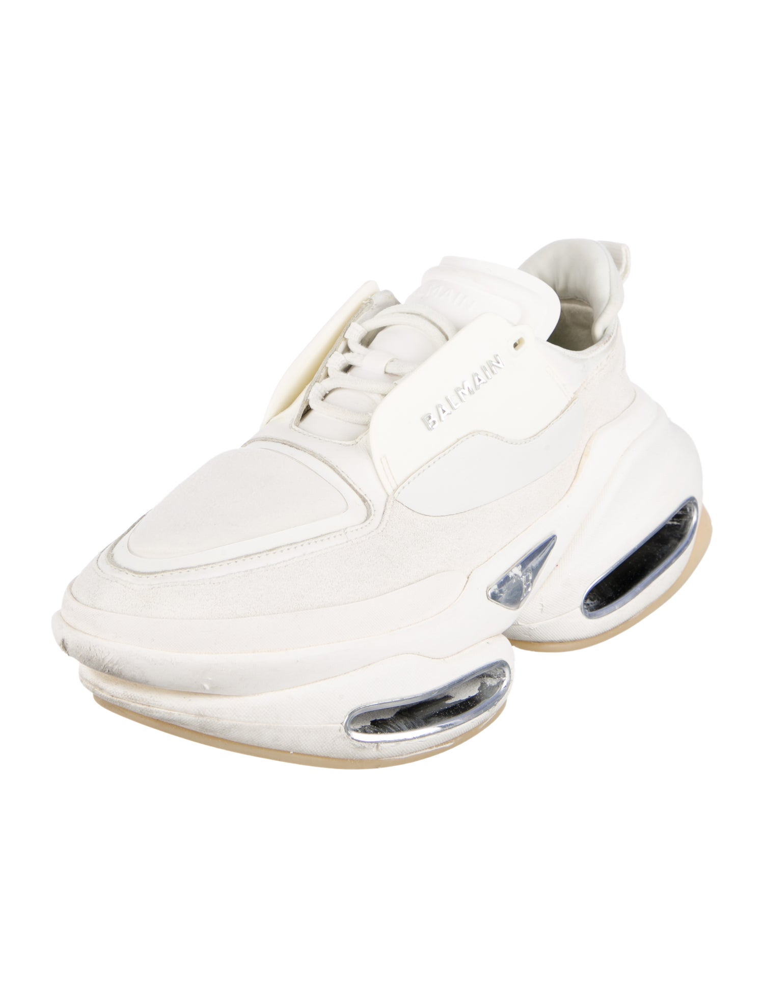 Balmain Leather Sneakers - Neutrals Sneakers, Shoes - BAM105806 | The ...