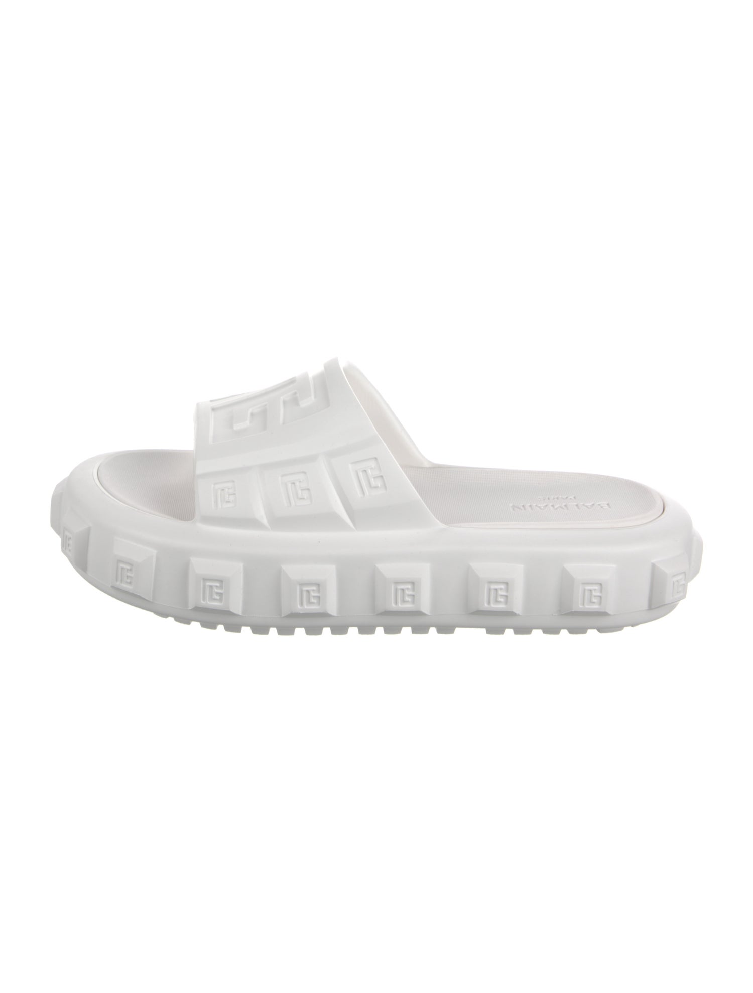 Balmain Rubber Slides - White Sandals, Shoes - BAM107019 | The RealReal