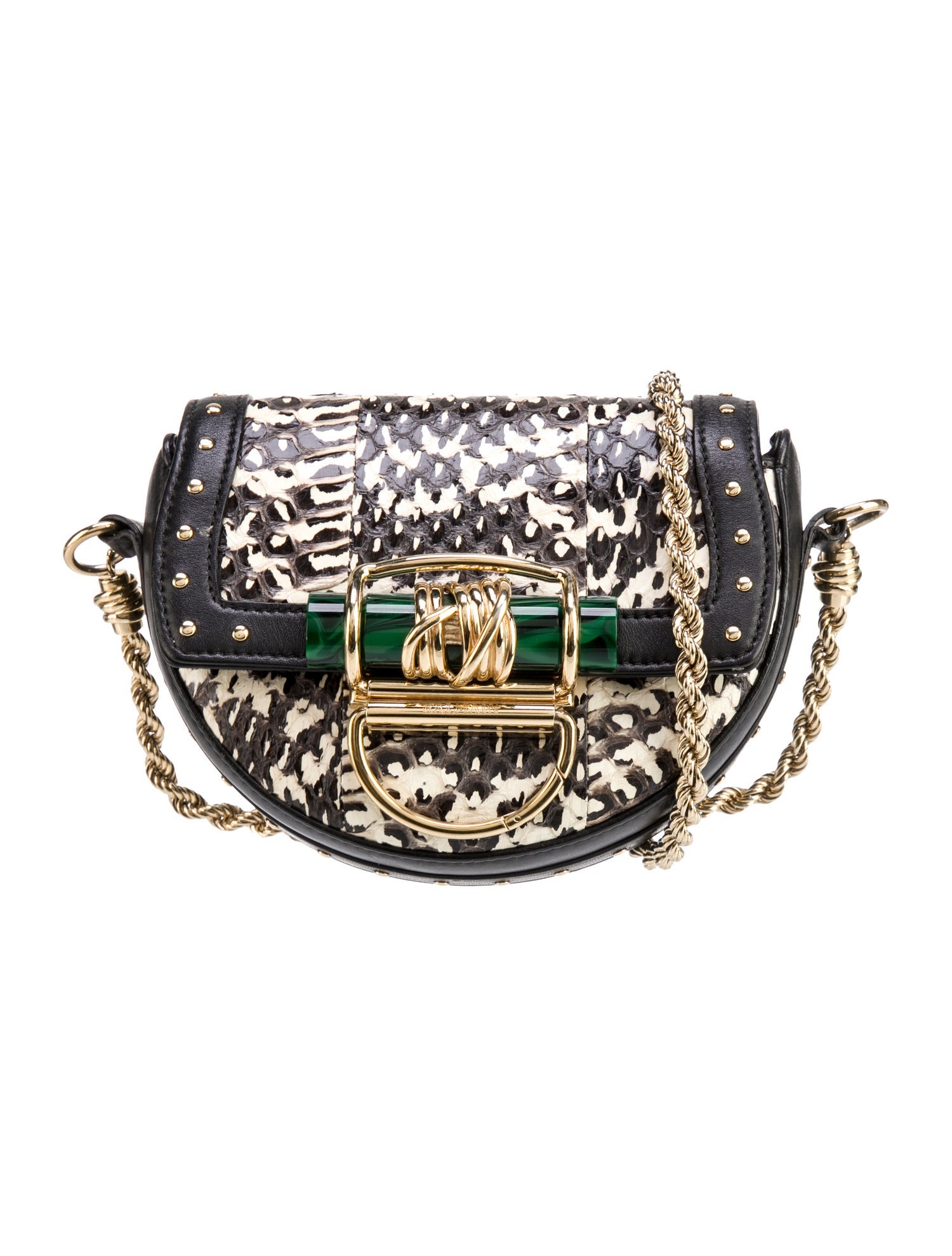Balmain Snakeskin Crossbody Bag - Black Crossbody Bags, Handbags ...