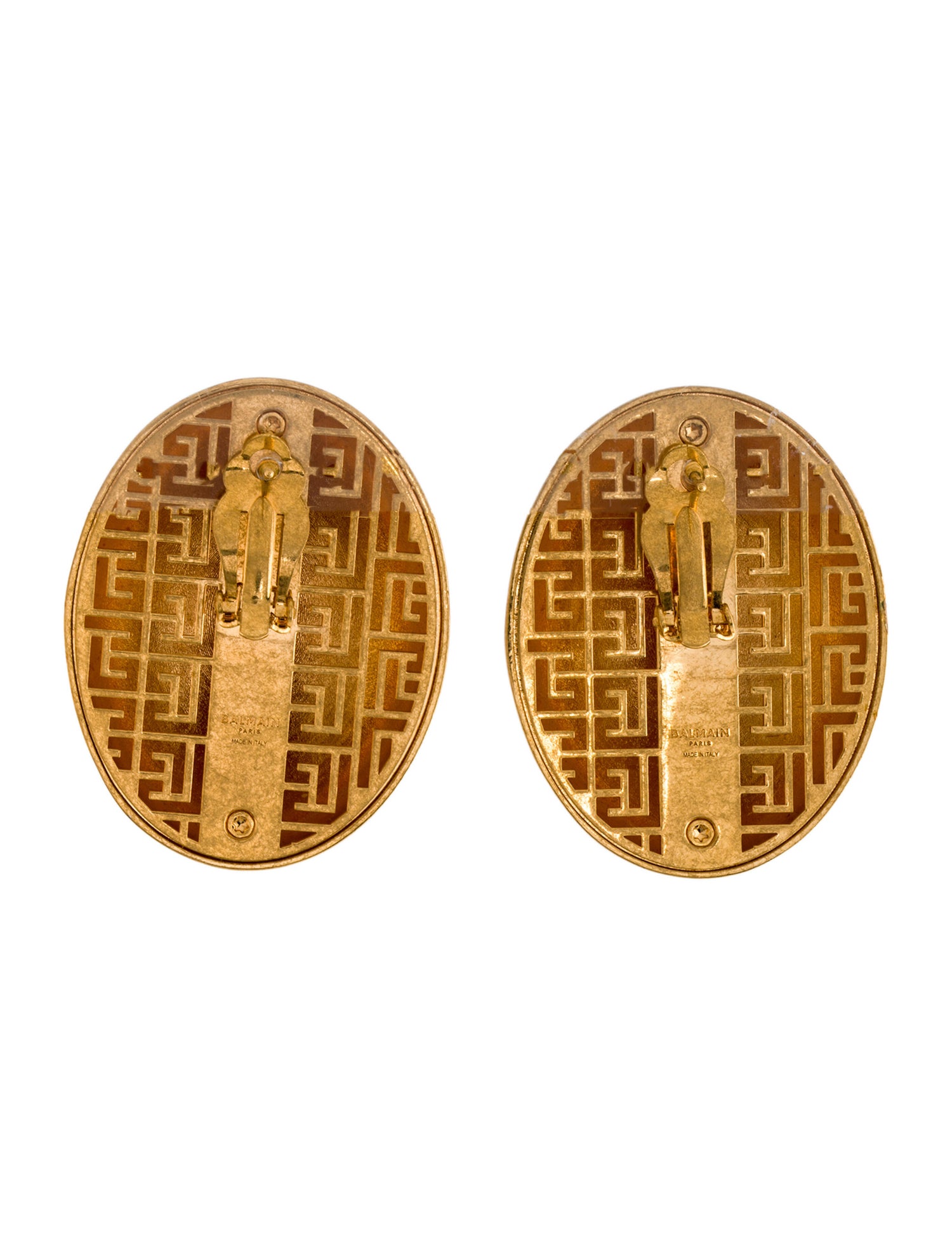 Balmain Signature Mesh Earclip Earrings - Earclip, Earrings - BAM111383 ...