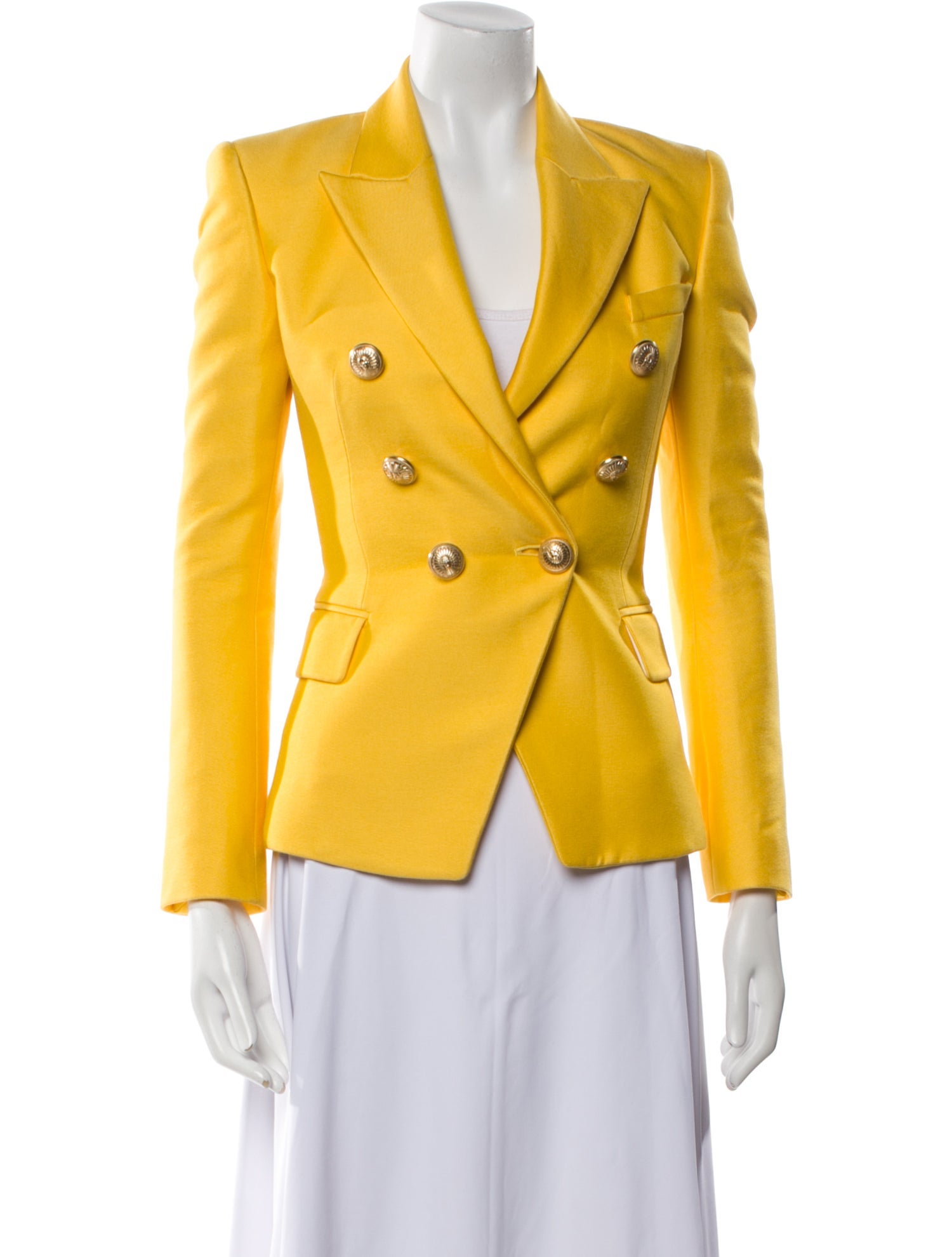 Balmain Blazer - Yellow Jackets, Clothing - BAM113466 | The RealReal