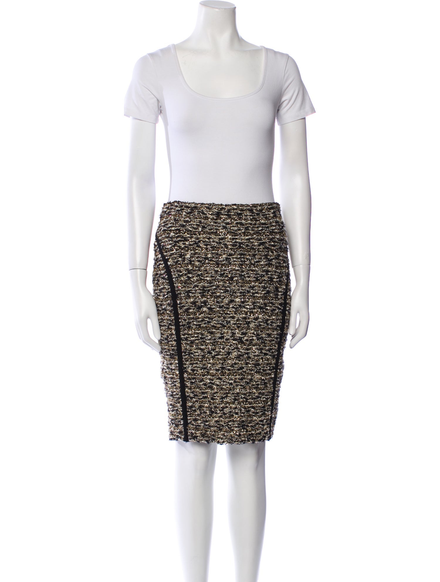 Balmain Tweed Tweed Pattern Skirt Suit w/ Tags - Black Suits and Sets ...