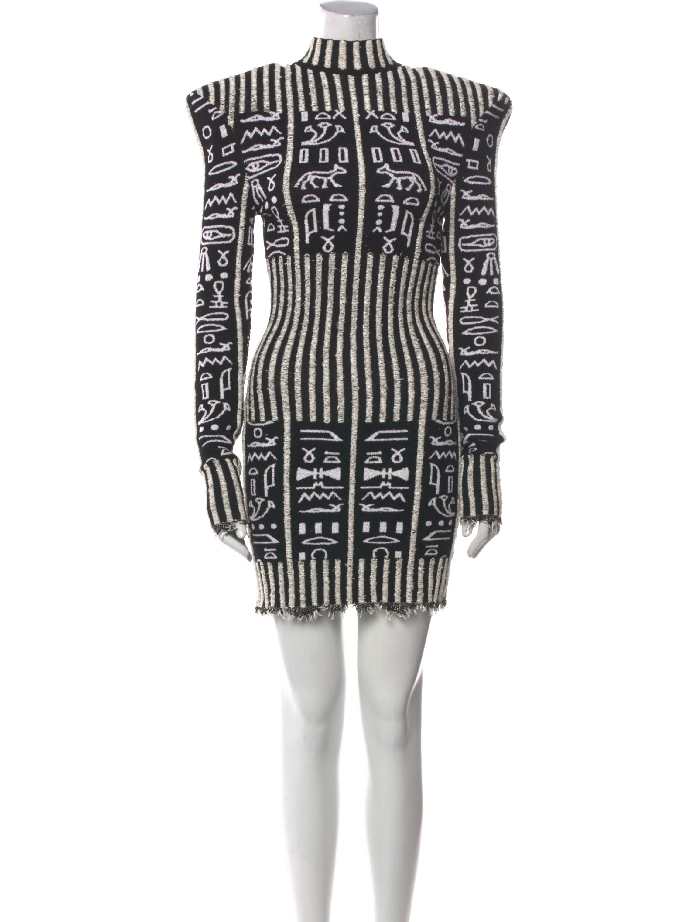 Balmain Printed Mini Dress - Black Dresses, Clothing - BAM62499 | The ...