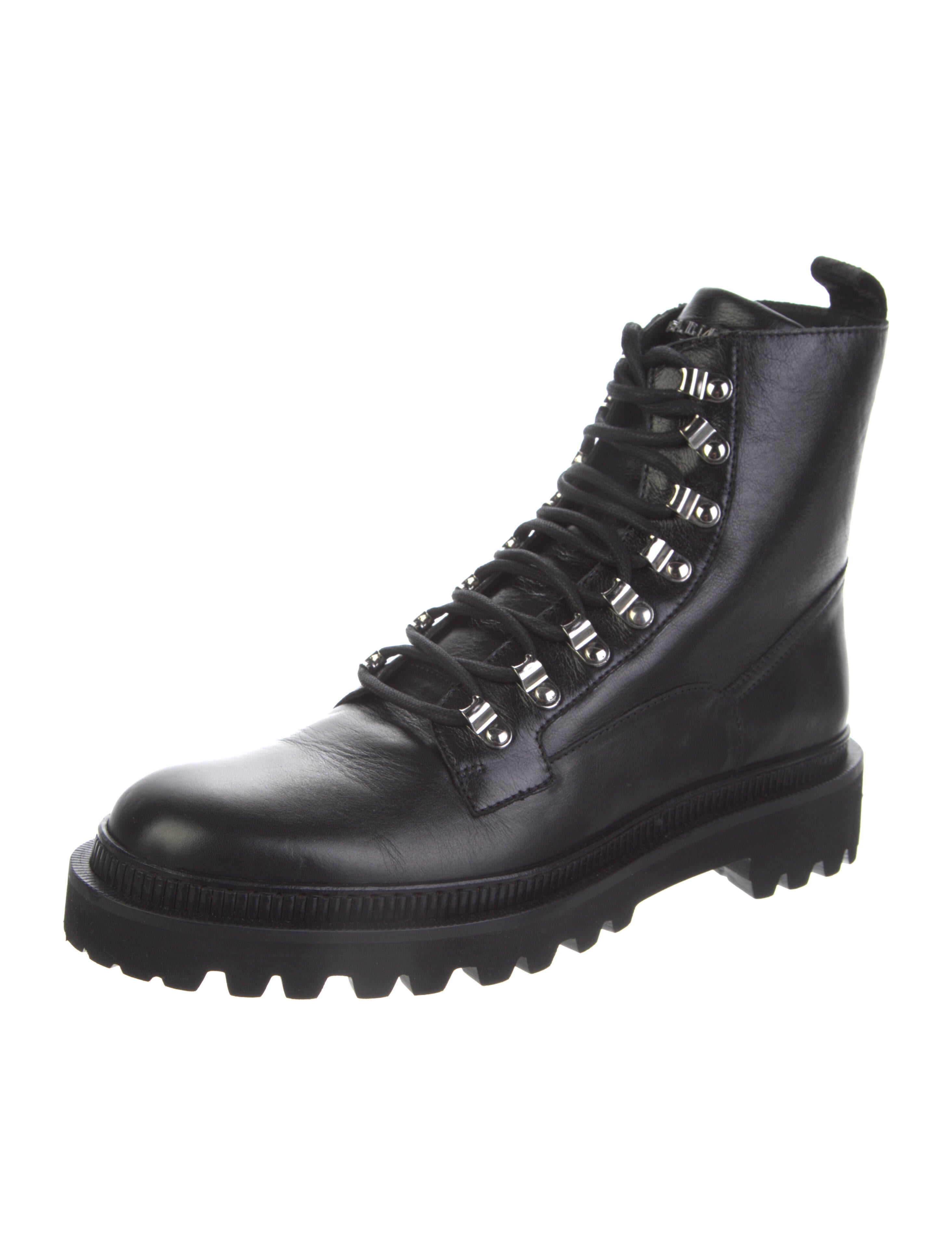 Balmain Leather Combat Boots - Black Boots, Shoes - BAM62737 | The RealReal