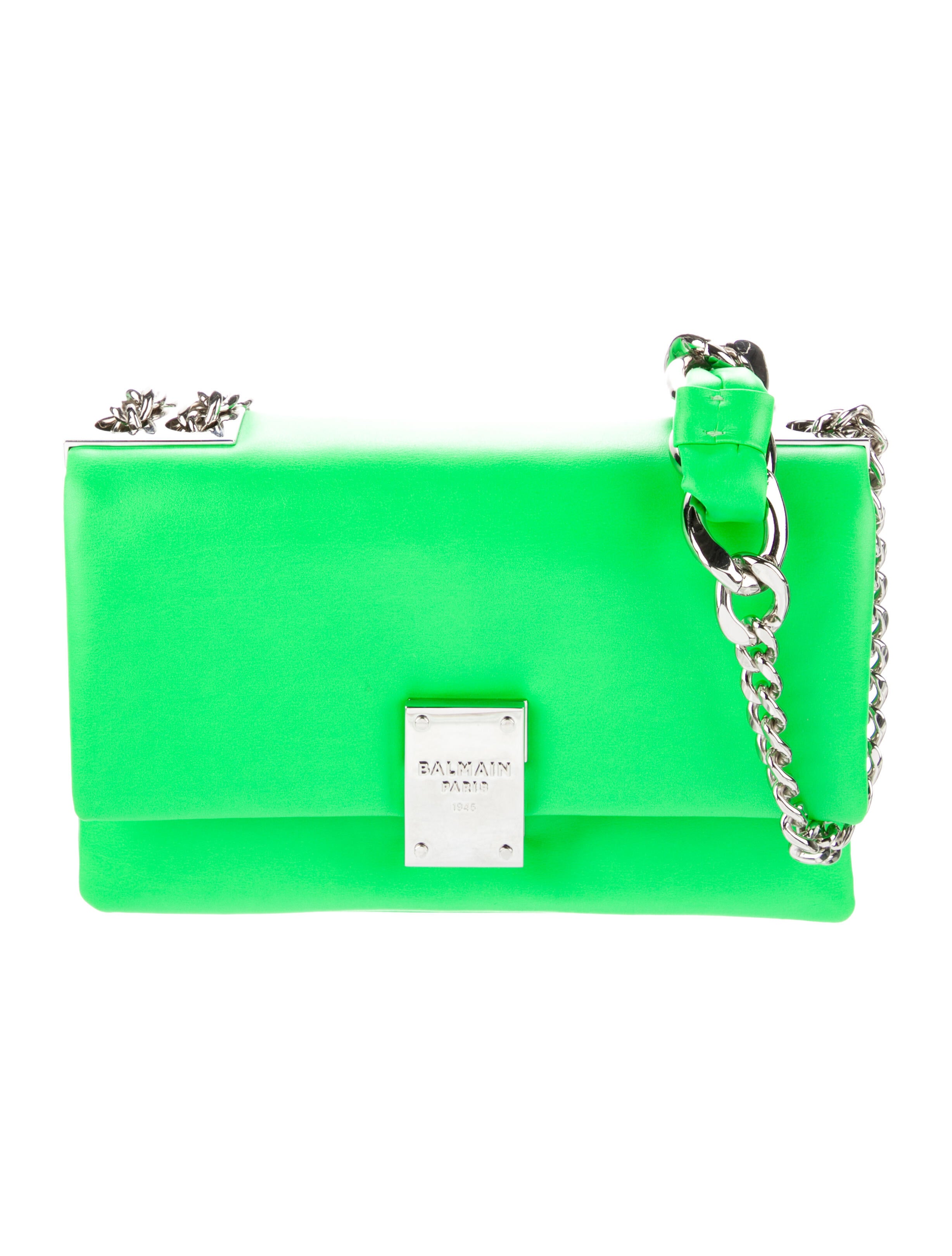 Balmain 1945 Small Faux Leather Soft Bag - Green Crossbody Bags ...